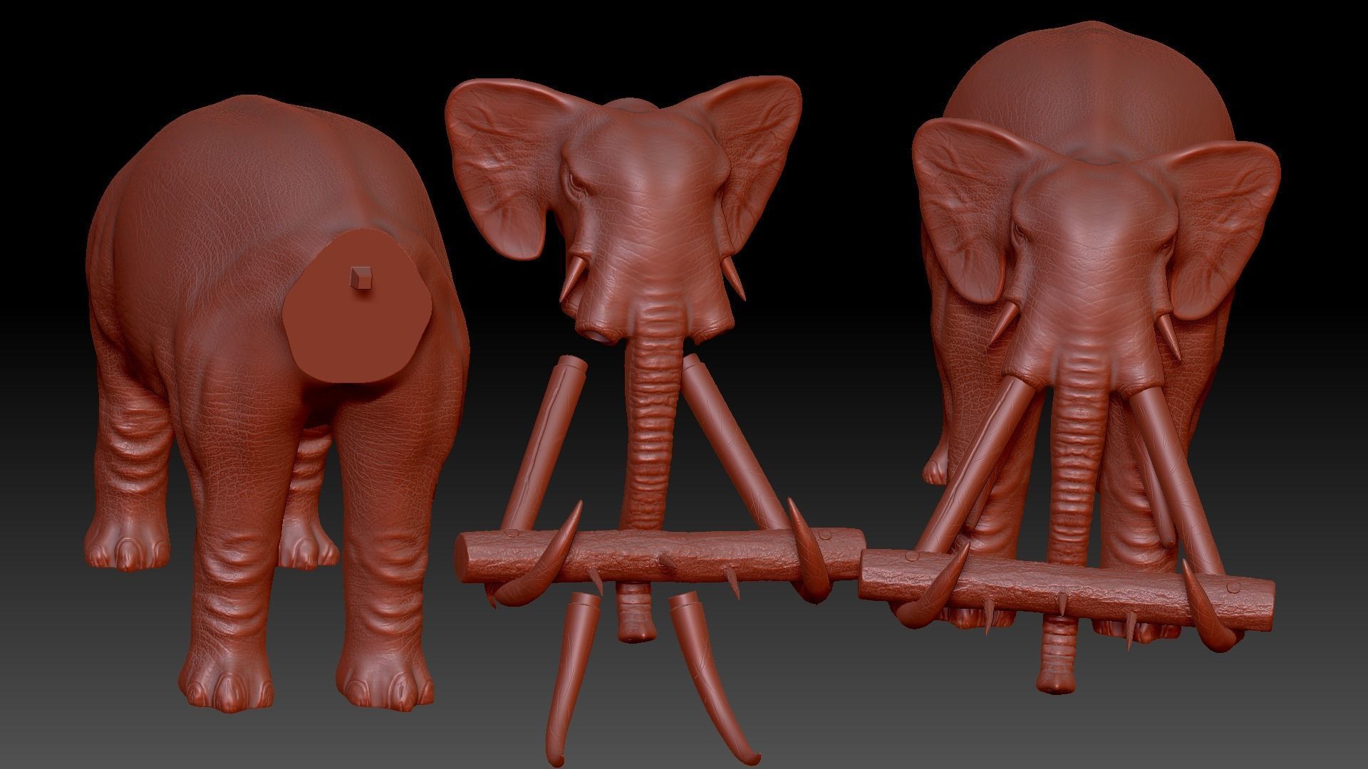 War elephants 3D model | CGTrader