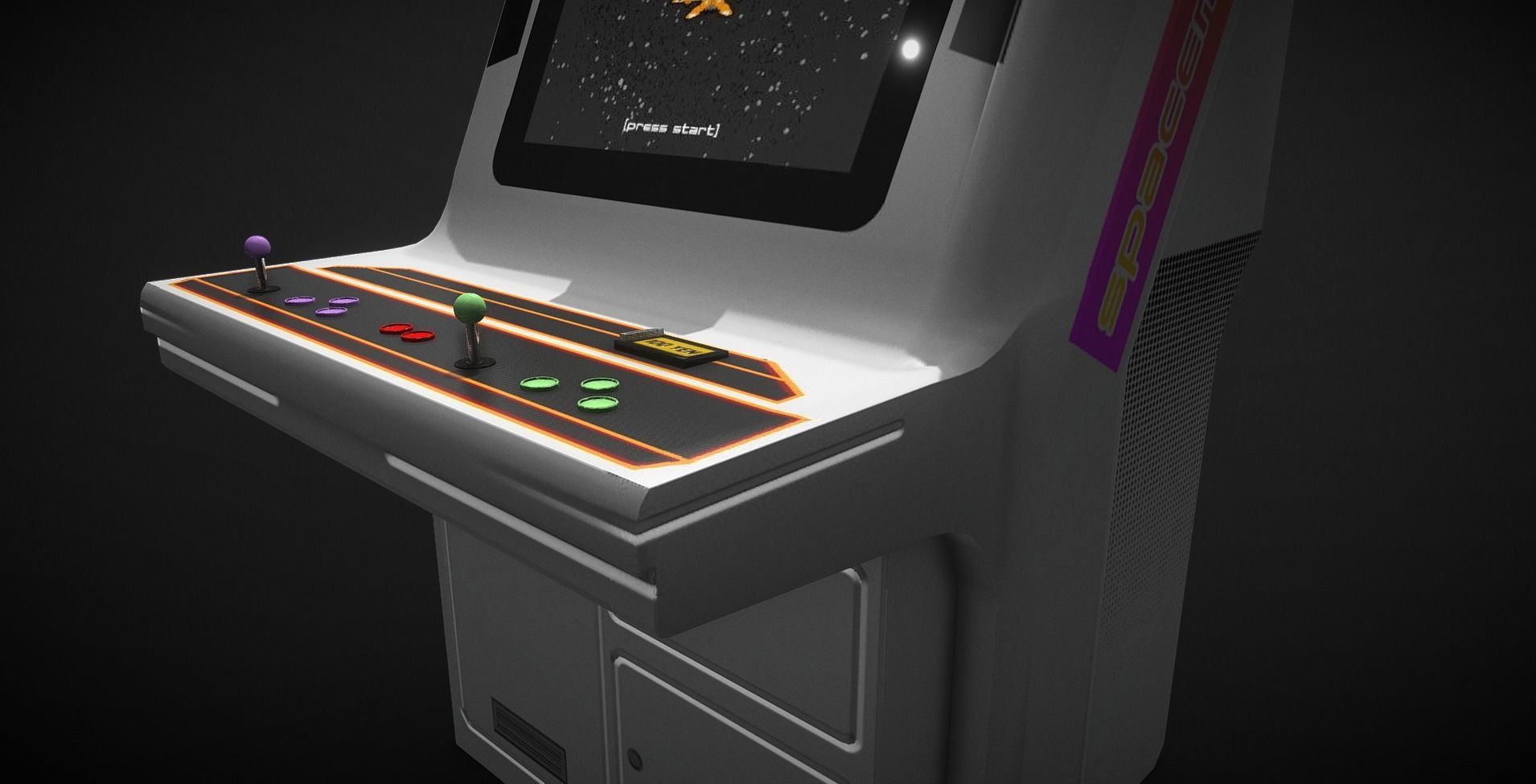 3D model Metrospace Arcade Machine Retro Game Cabinet VR / AR / low ...