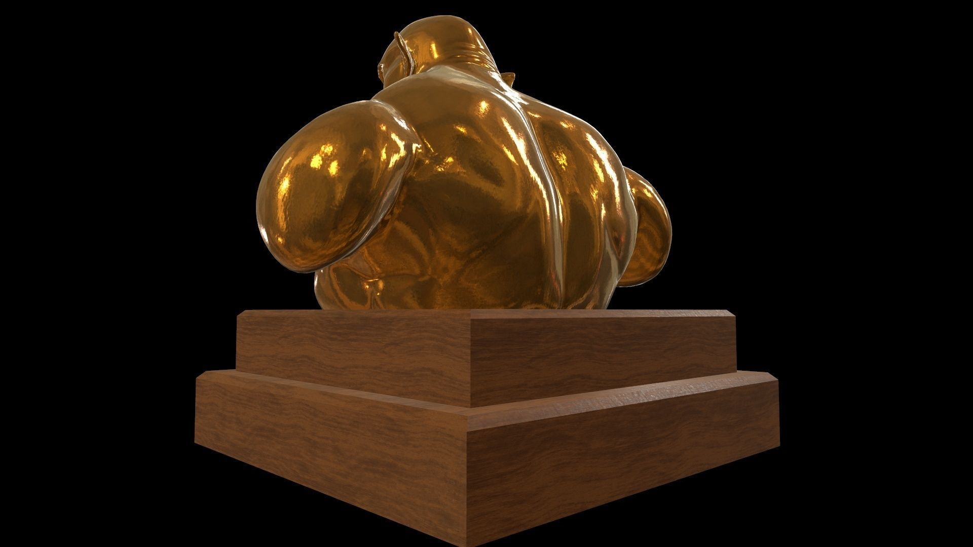 3D model StatueOgre golden statue VR / AR / low-poly | CGTrader