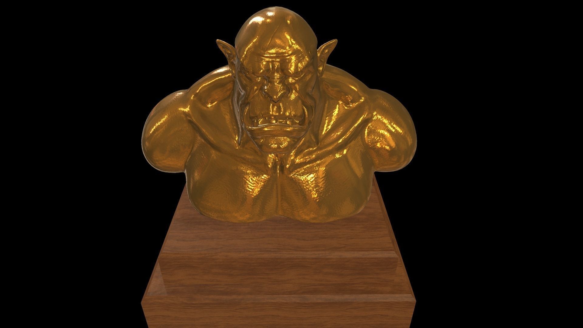 3D model StatueOgre golden statue VR / AR / low-poly | CGTrader