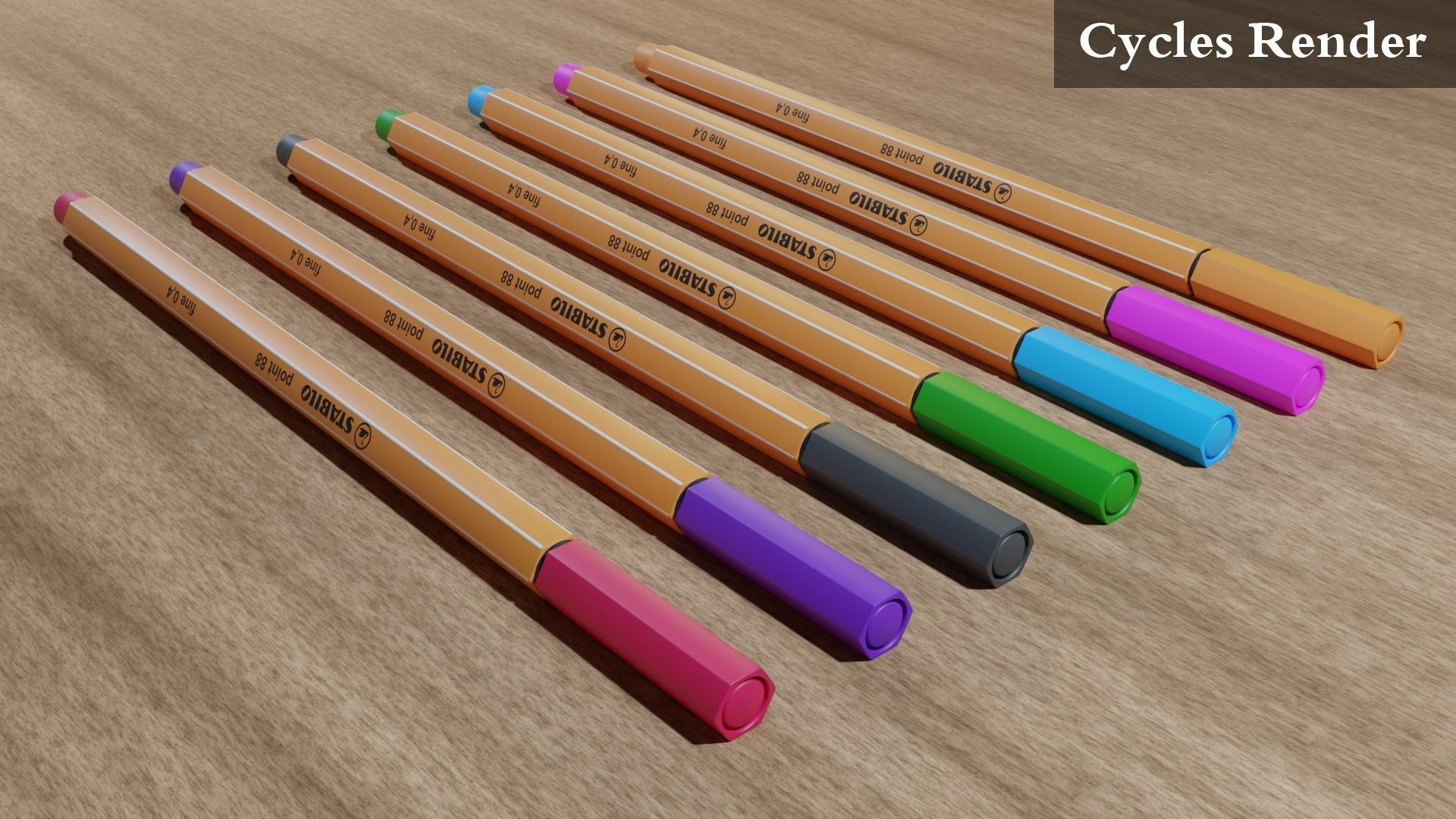 Stabilo Color Pen 3D Model free 3D model | CGTrader