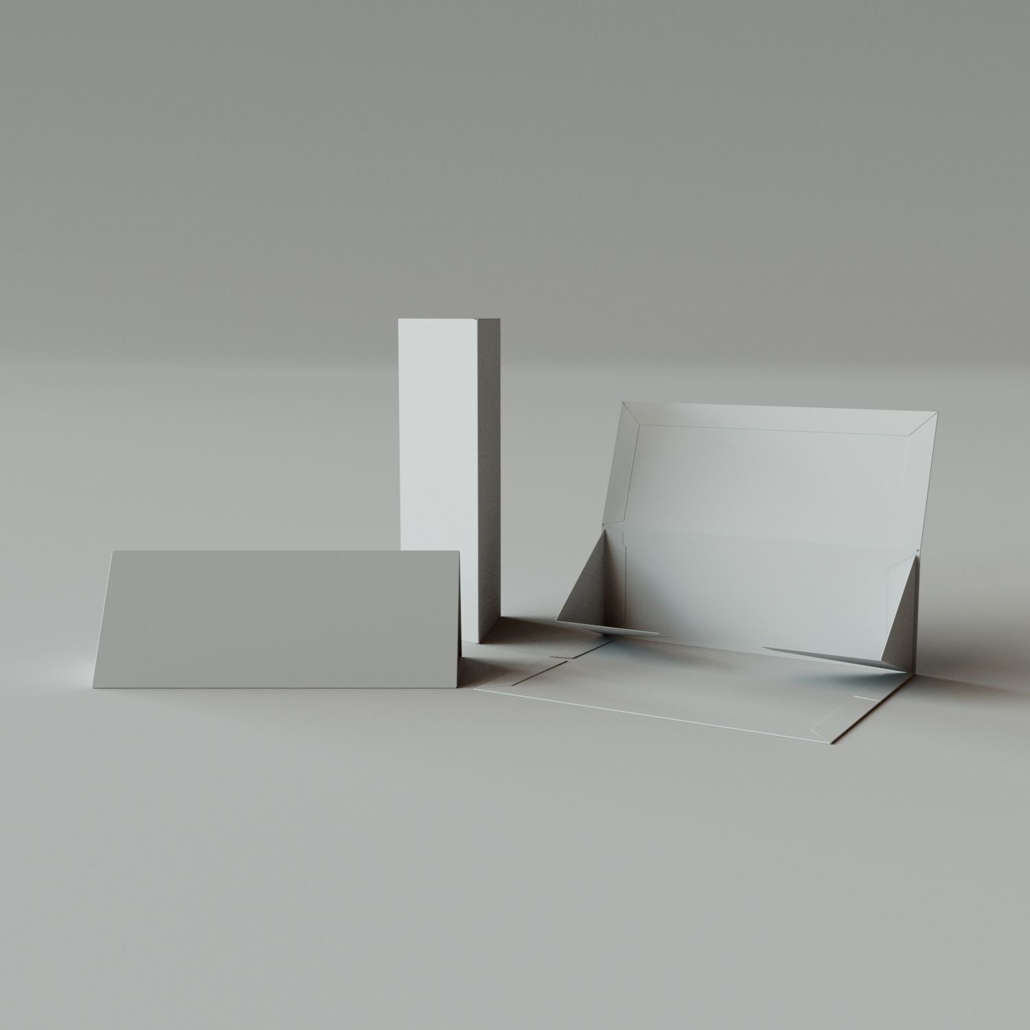 COLLAPSIBLE RIGED TRIANGLES BOX - Package 3D model 3D model | CGTrader