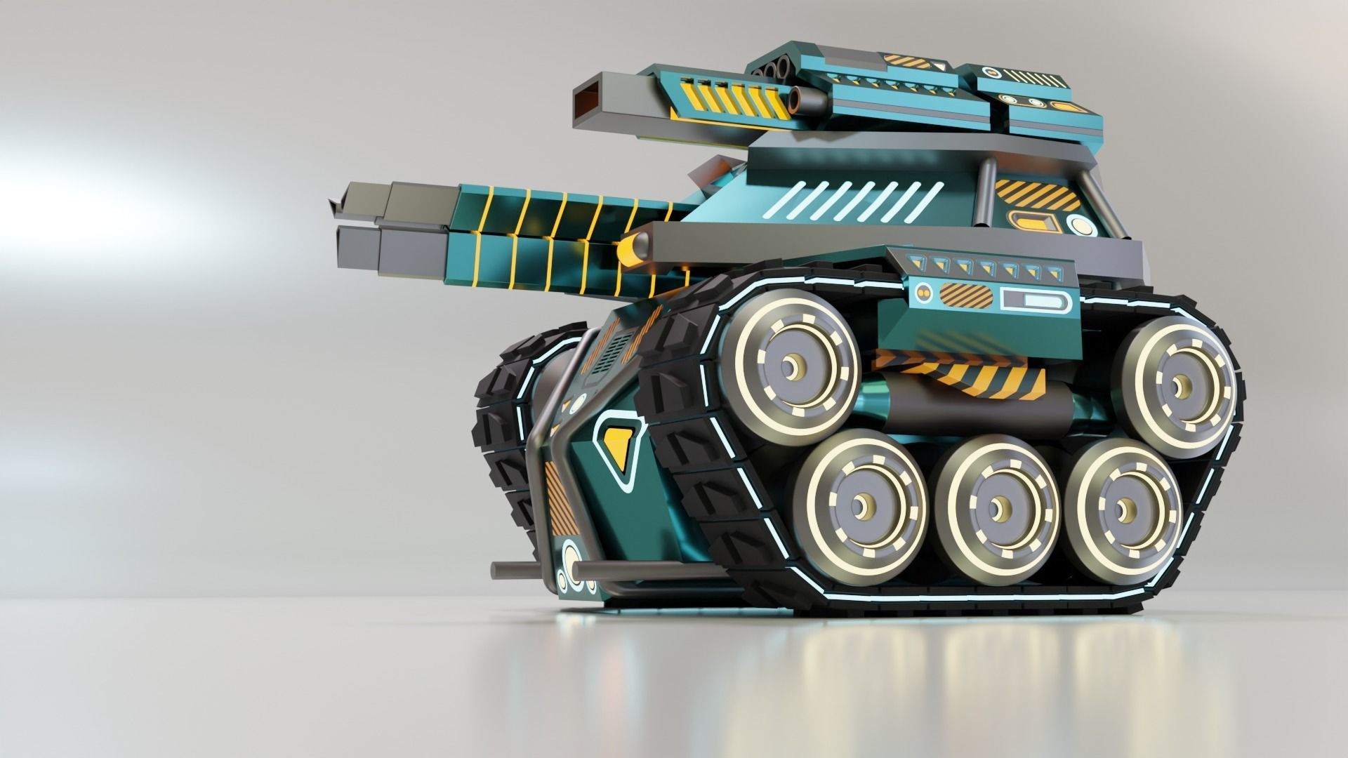 Stylized Sci fi Tank 3D model | CGTrader