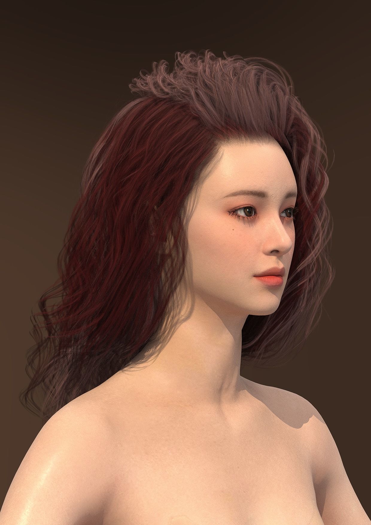 Long hair 005-FV2 for Yuna-FV2 3D model from 3DClo Software 3D model | CGTrader