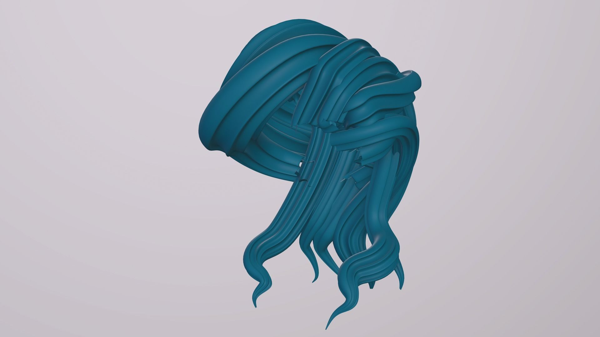3D model Stylize Hair with Blender curve 2 VR / AR / low-poly | CGTrader