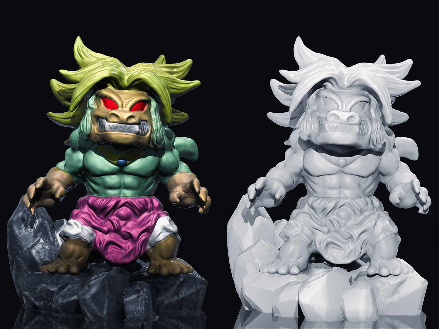 Kong Broly Dragon Ball 3D Printable free 3D model 3D printable | CGTrader