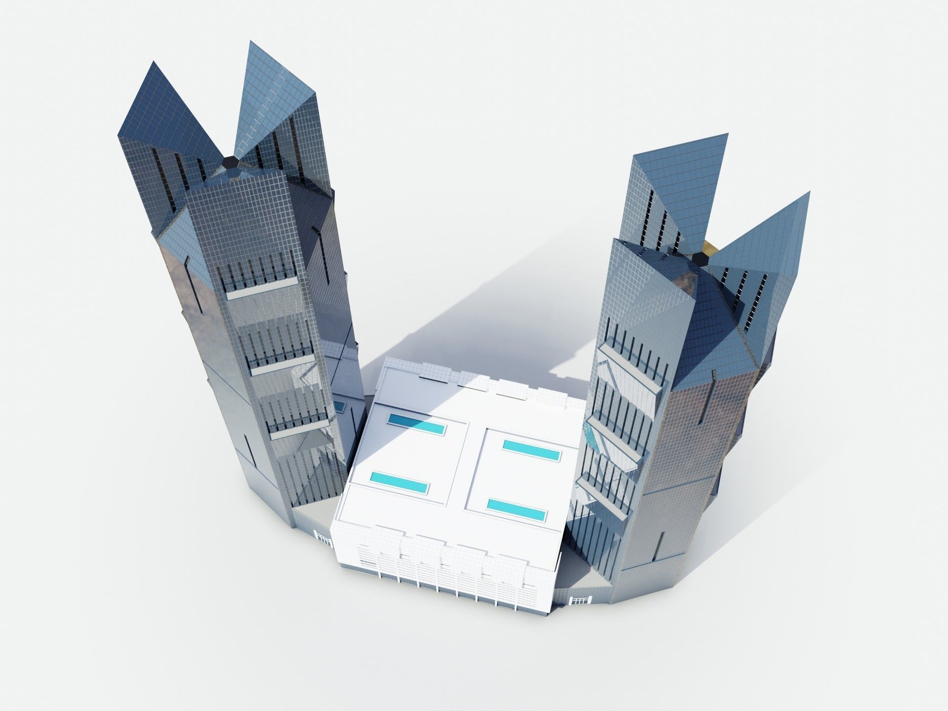 3D model palm towers Qatar doha VR / AR / low-poly | CGTrader