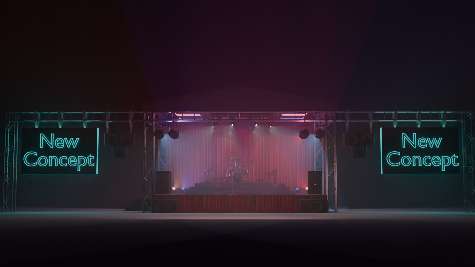 Band stage free VR / AR / low-poly 3D model | CGTrader