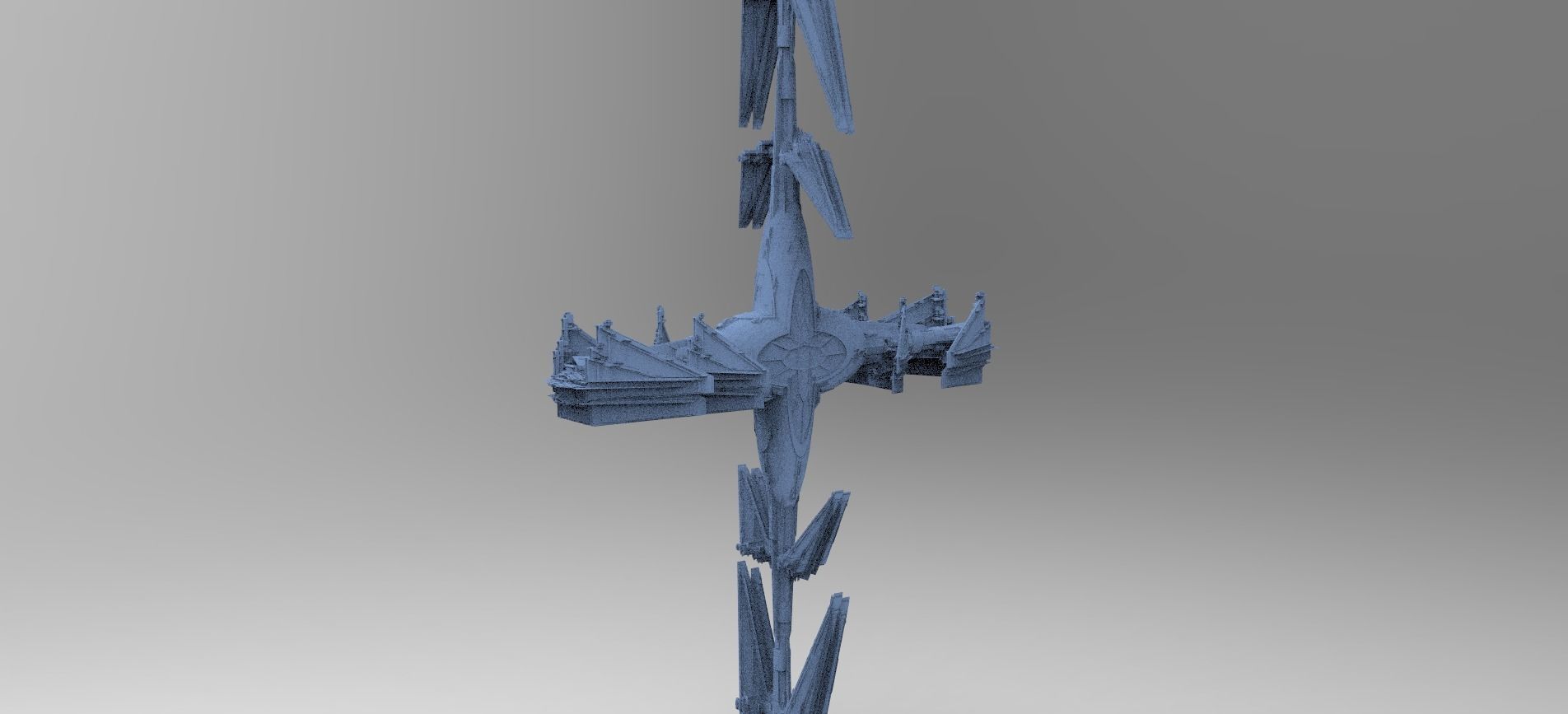 Sci-Fi Ocean Tech ship barrior ship ruin 3 3D model | CGTrader