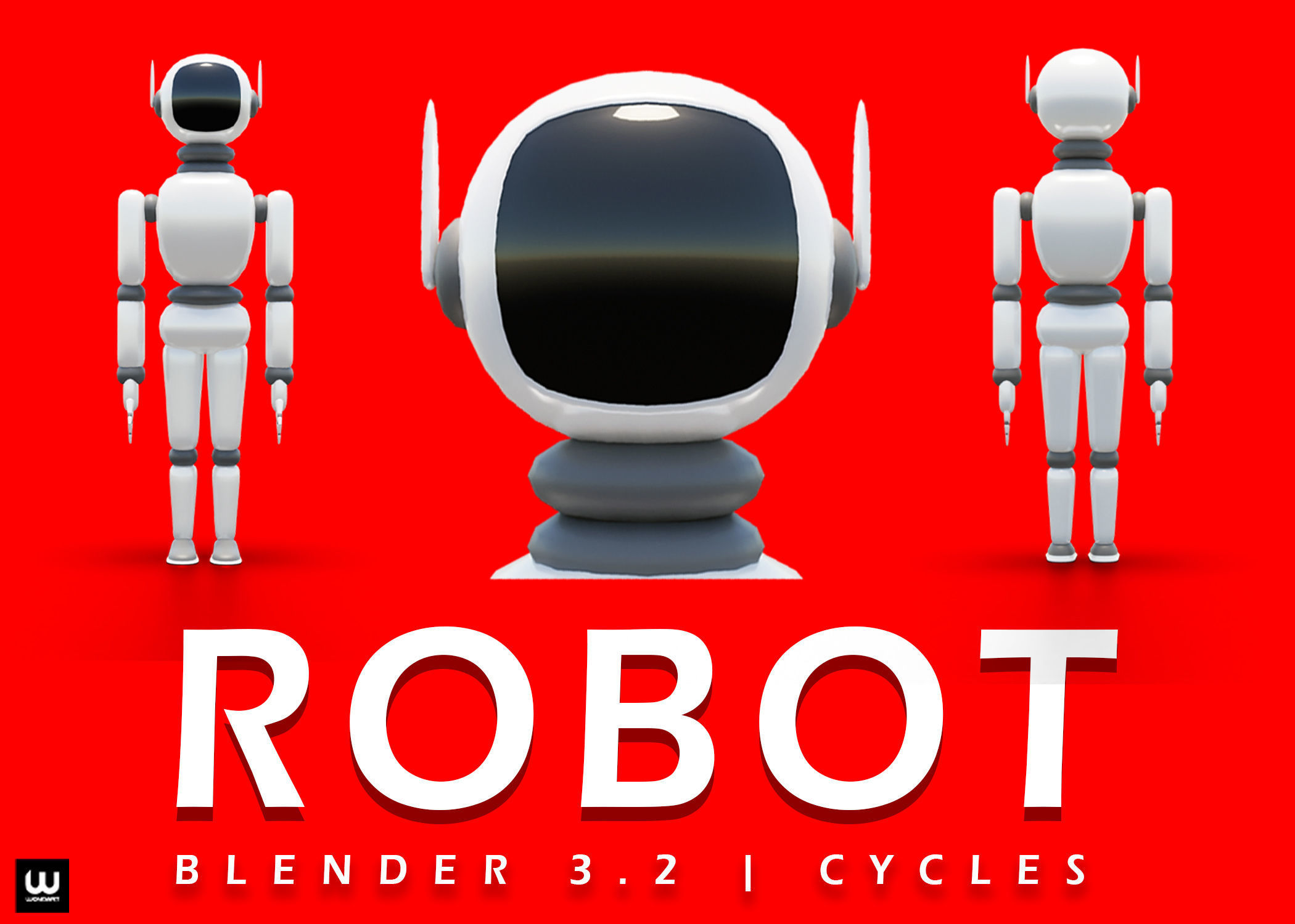 3D model Cute Robot Concept VR / AR / low-poly | CGTrader