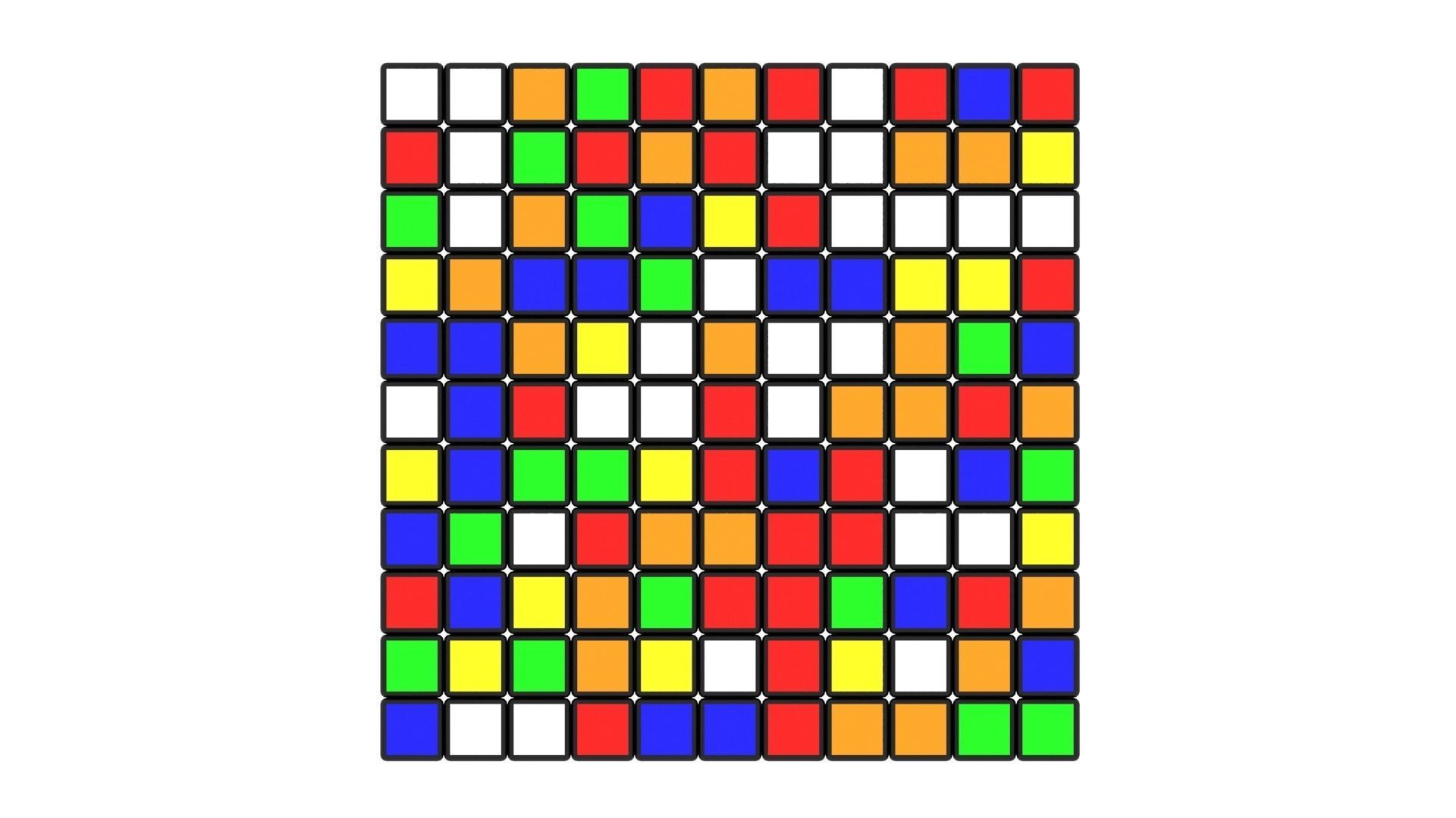 Rubiks Cube 11x11x11 3D model | CGTrader