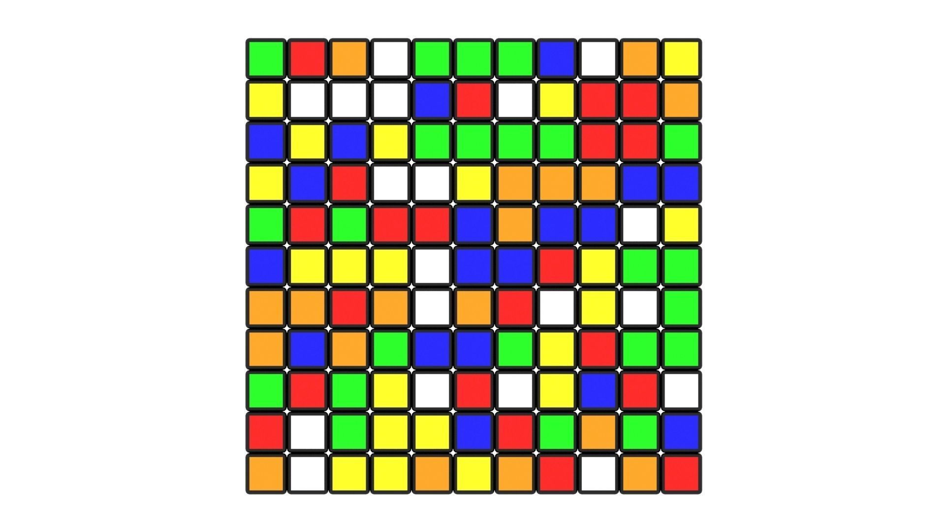 Rubiks Cube 11x11x11 3D model | CGTrader