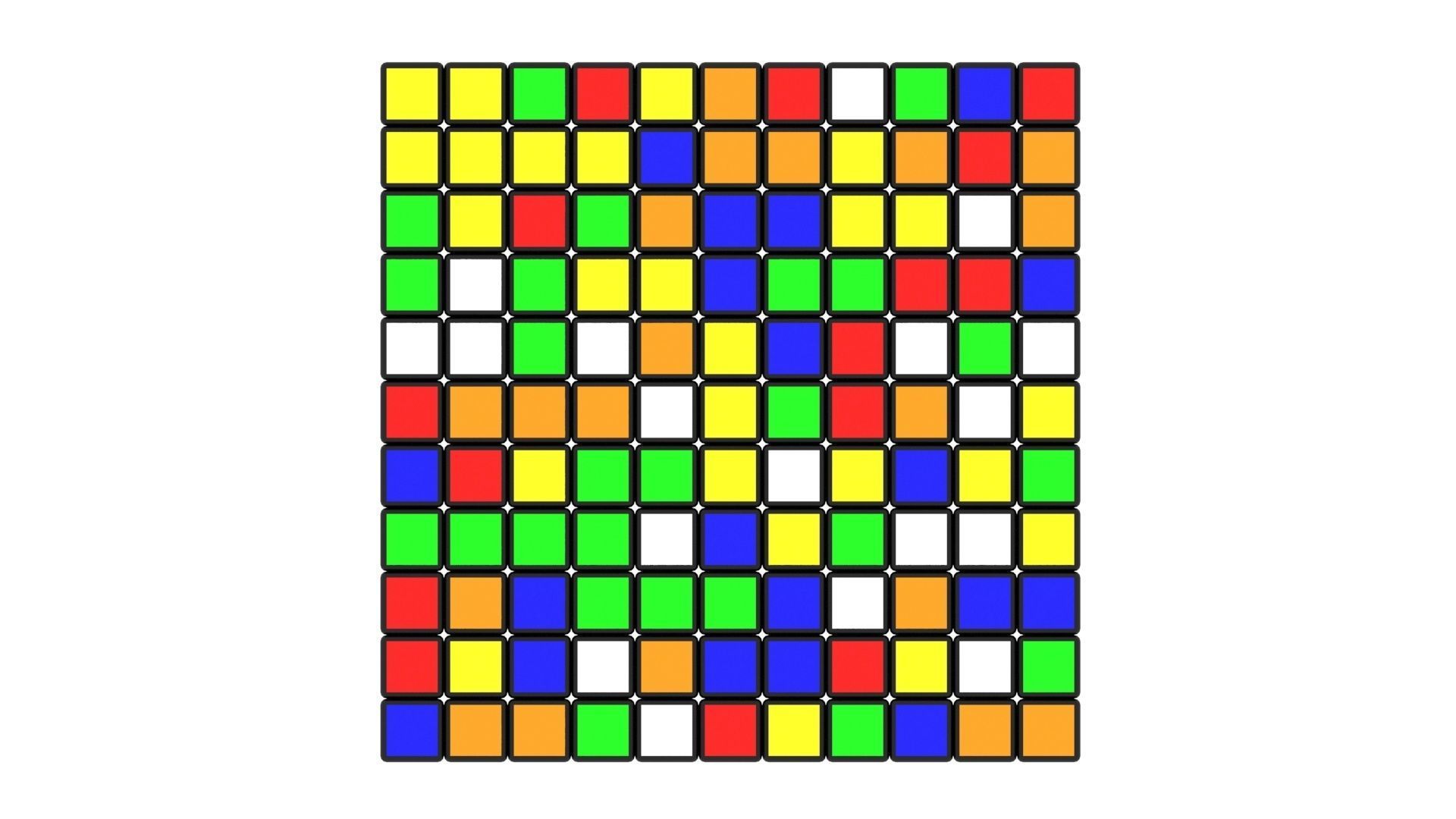 Rubiks Cube 11x11x11 3D model | CGTrader