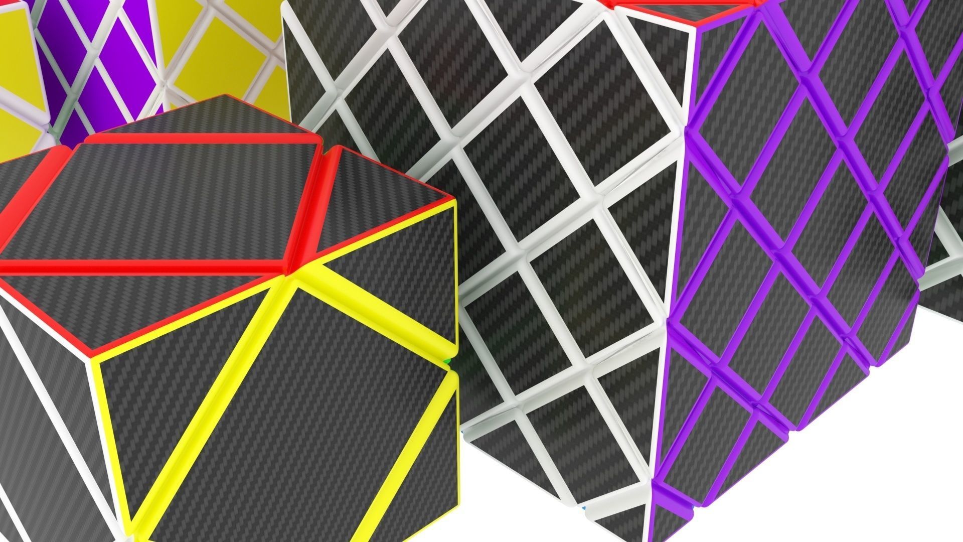 Rubiks Cube Set 3D model | CGTrader