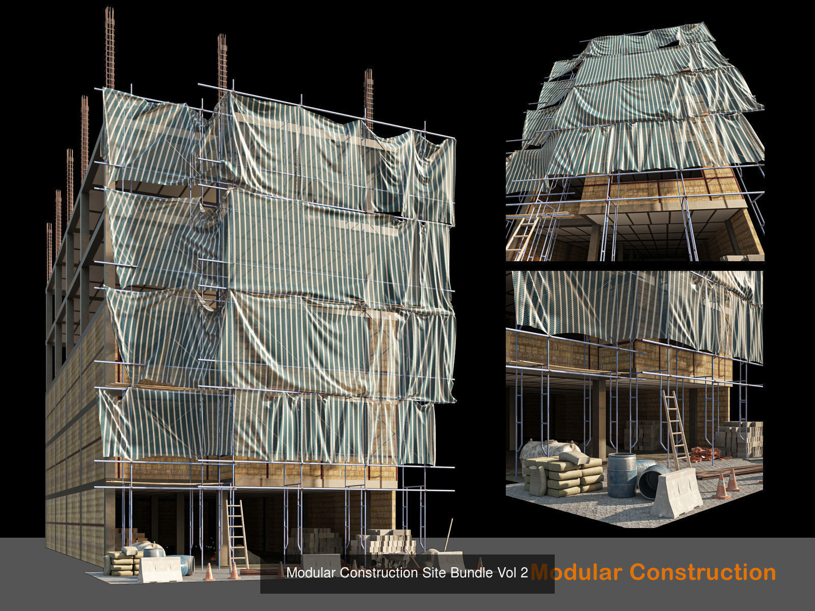 Modular construction site 3D Model Collection | CGTrader