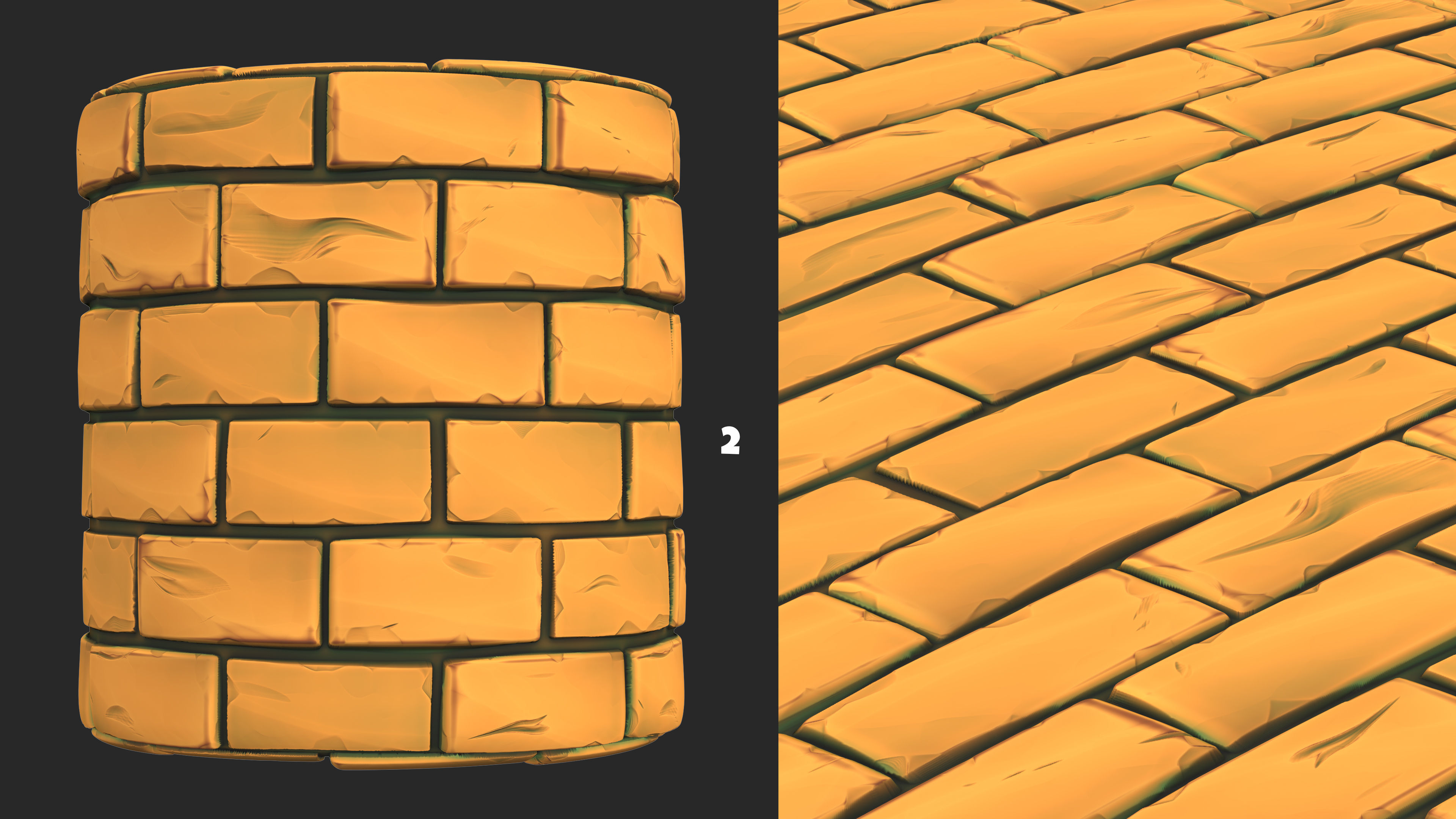 Stylized Brick Tileable Textures Texture | CGTrader