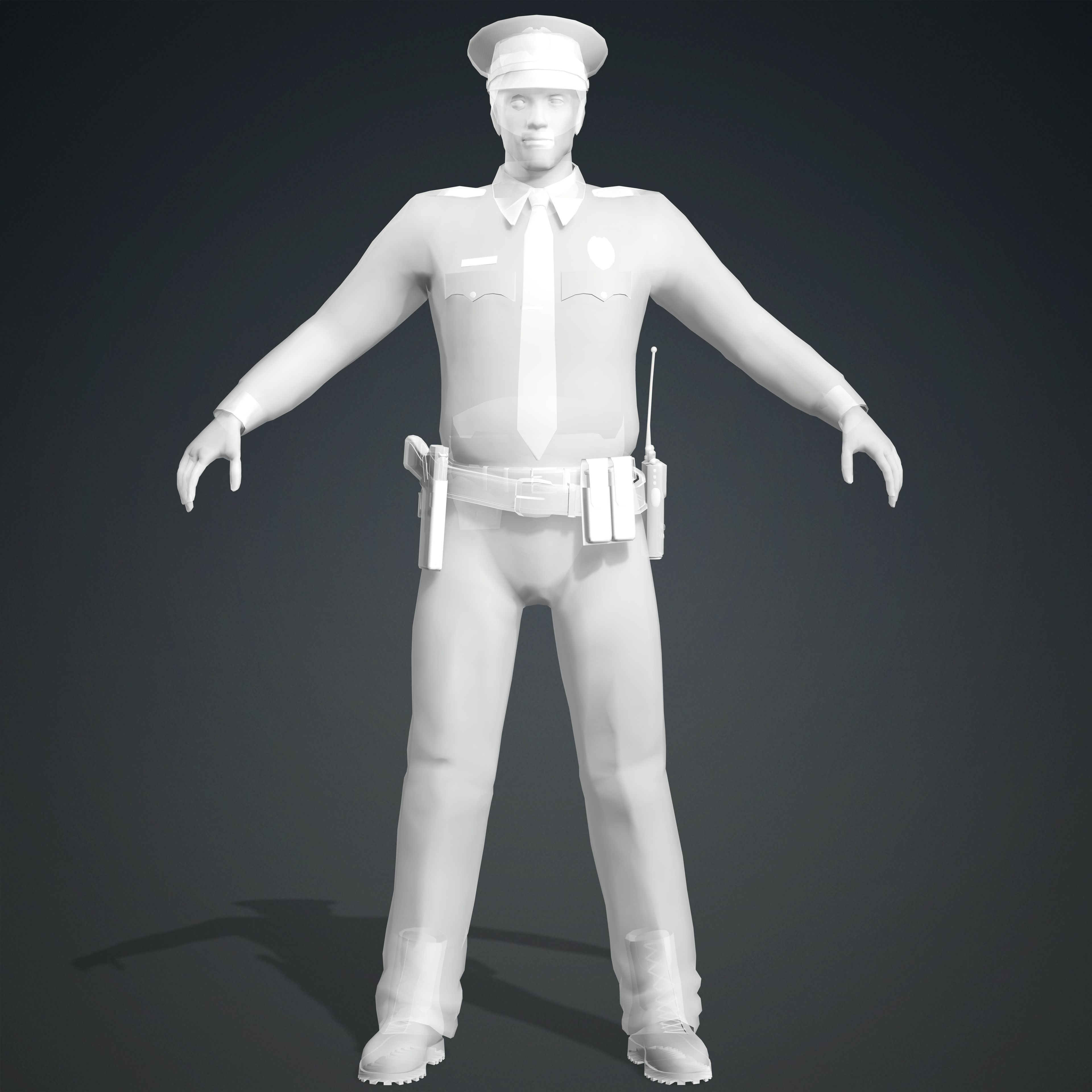 PoliceMan free VR / AR / low-poly 3D model animated rigged | CGTrader