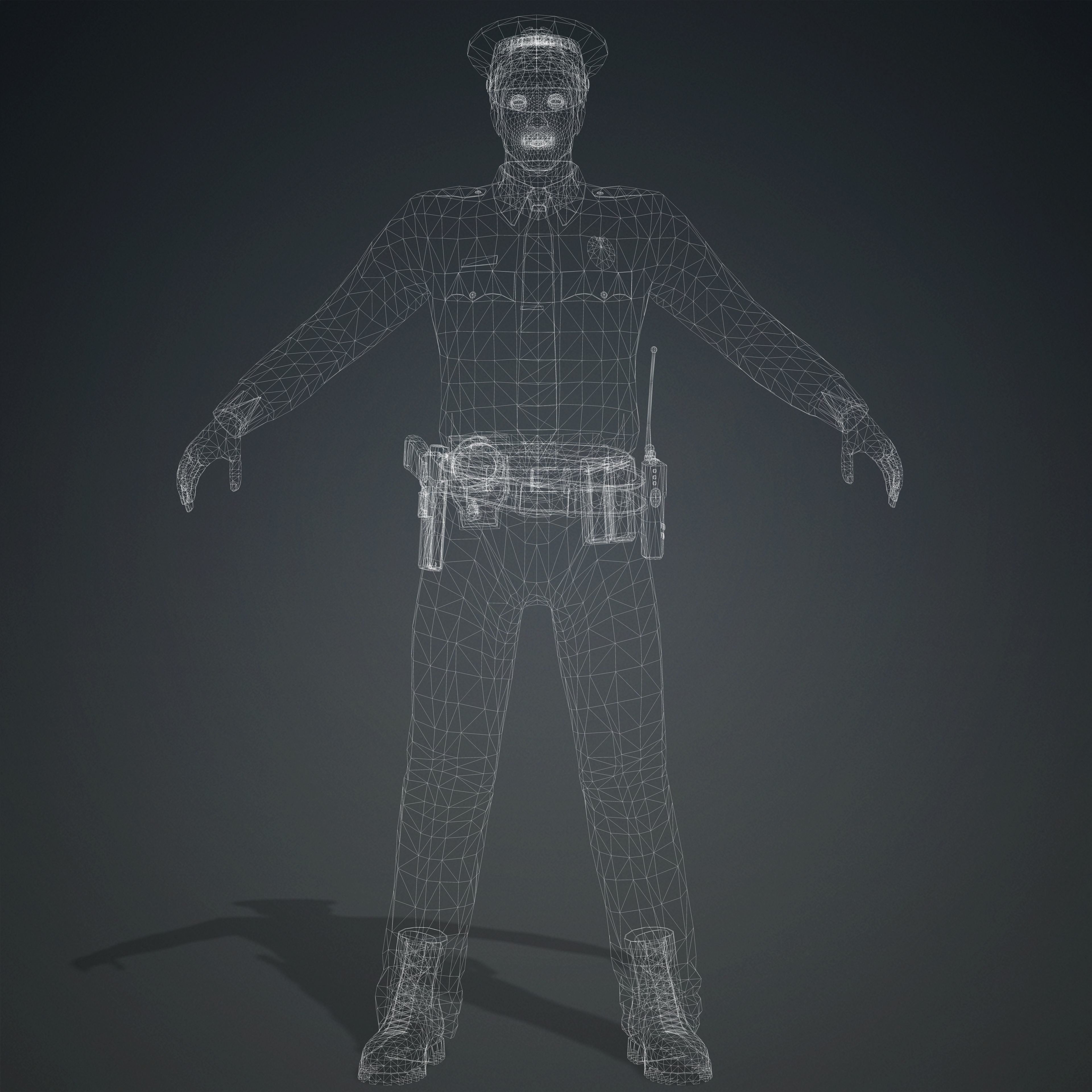 PoliceMan police officer - police officer free VR / AR / low-poly 3D ...