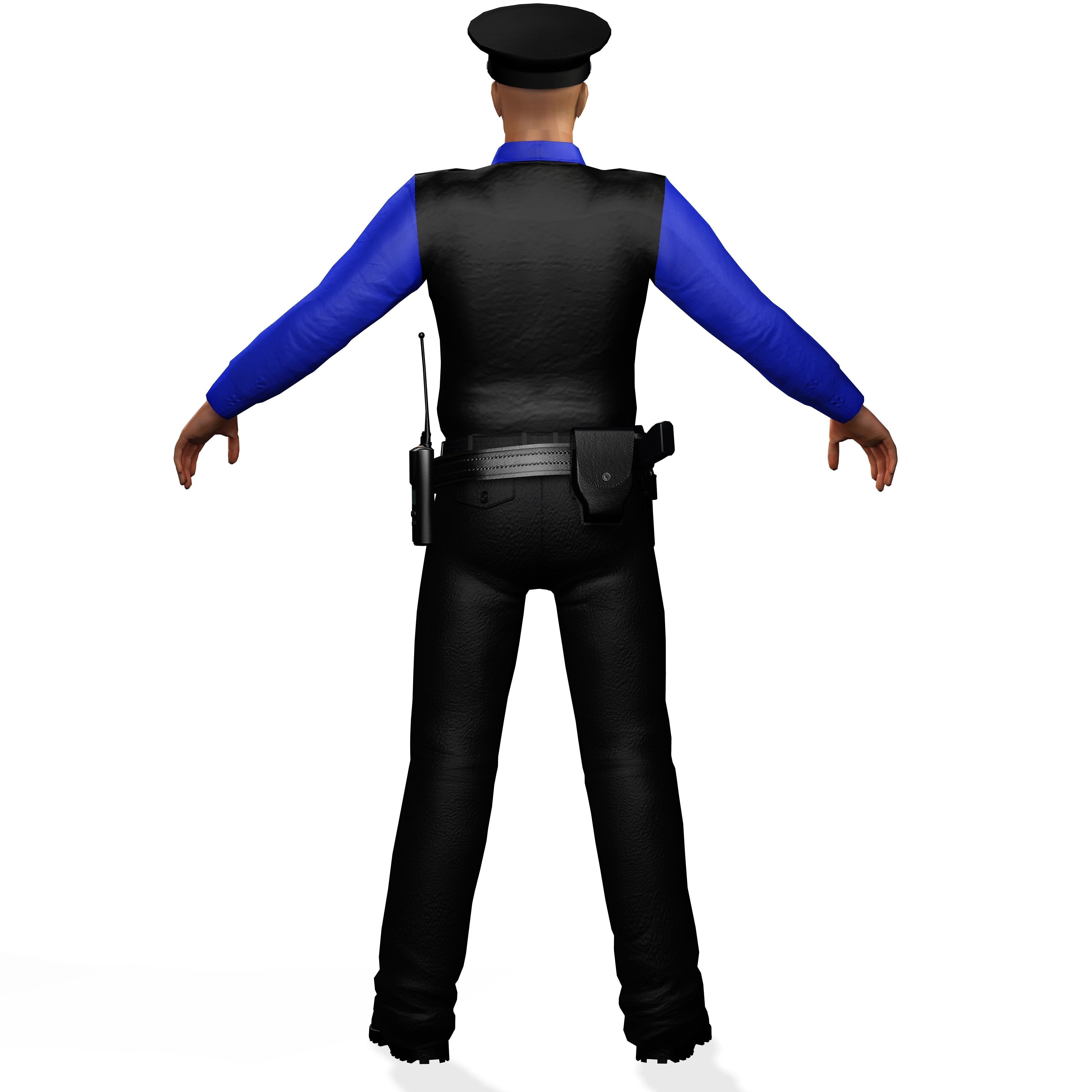 PoliceMan free VR / AR / low-poly 3D model animated rigged | CGTrader