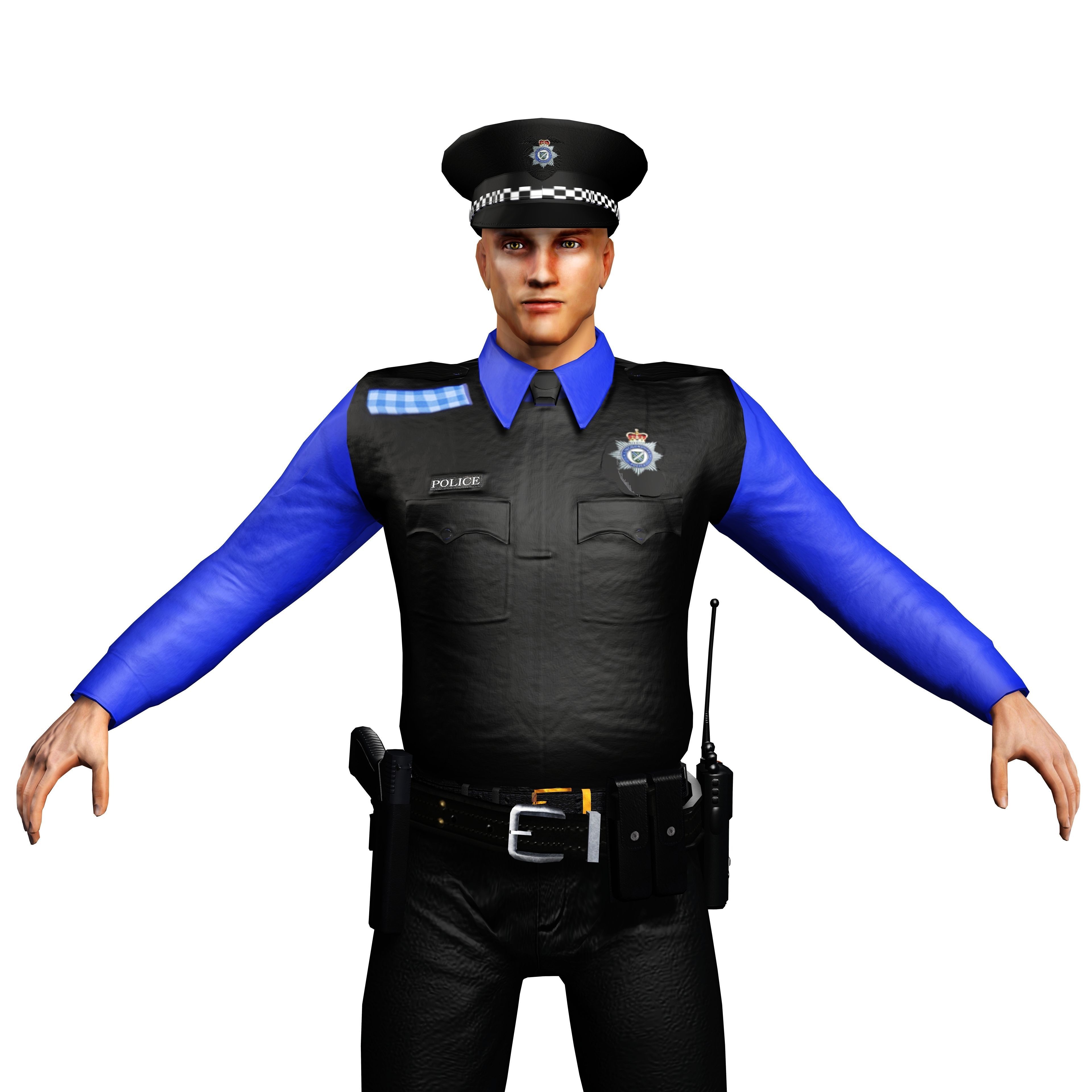 PoliceMan free VR / AR / low-poly 3D model animated rigged | CGTrader