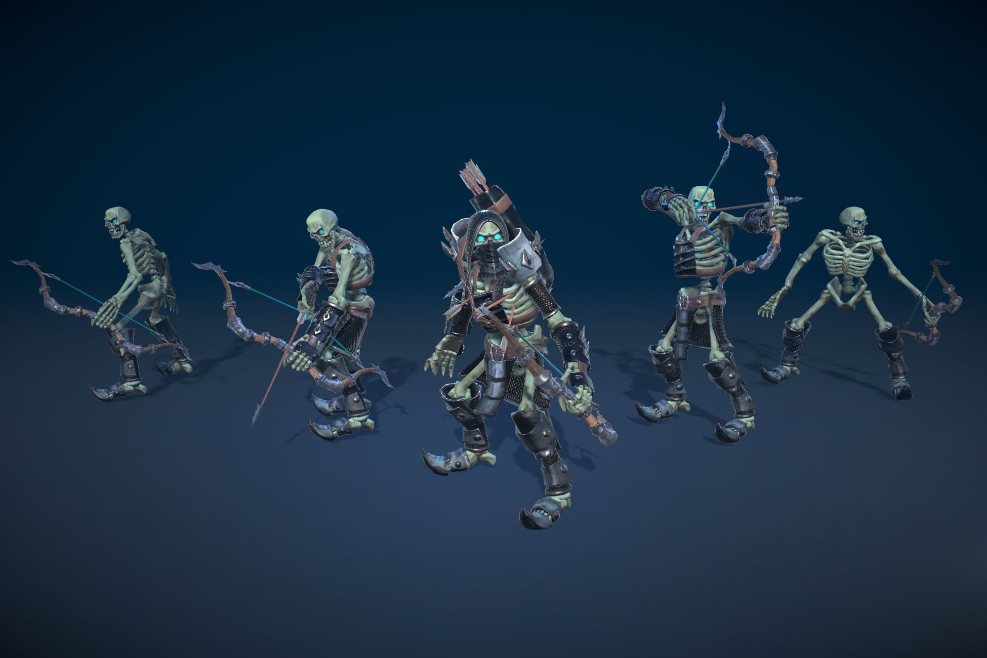 3D model Stylized Skeleton Archer VR / AR / low-poly | CGTrader