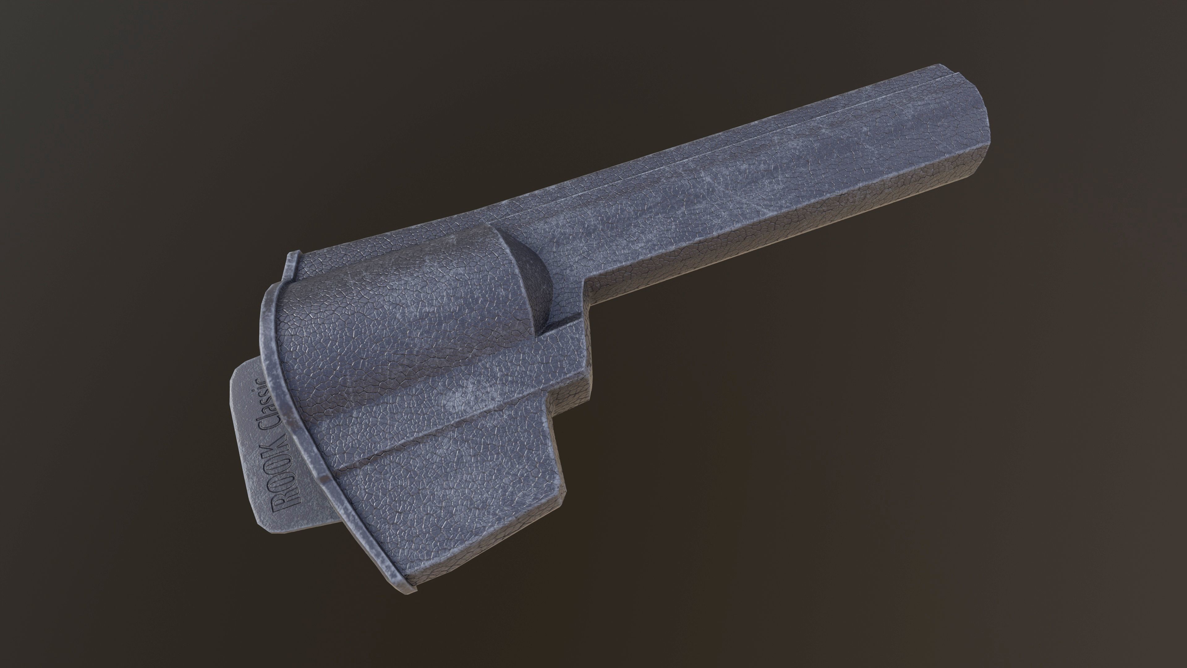 3D model Rook Classic Revolver Rust with Bandolier and Speedloader VR ...