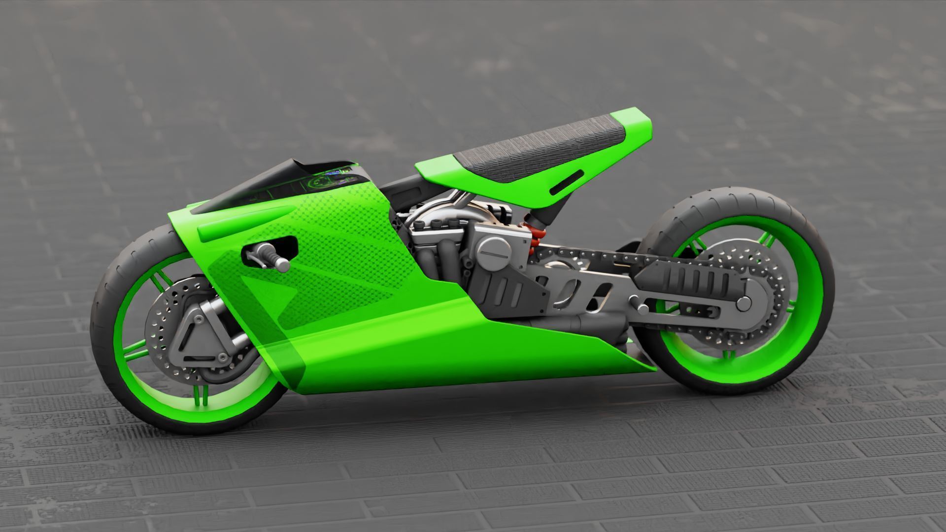 ELECTRIC MOTORCYCLE V400 rigged 3D model rigged | CGTrader