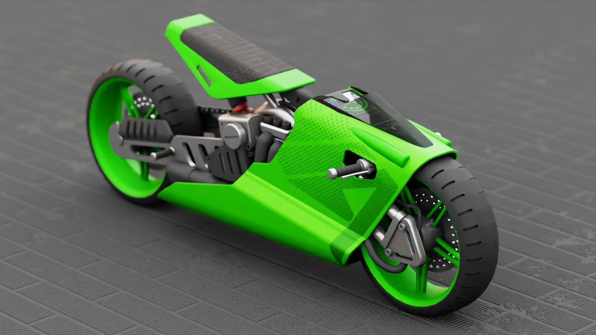 ELECTRIC MOTORCYCLE V400 rigged 3D model rigged | CGTrader
