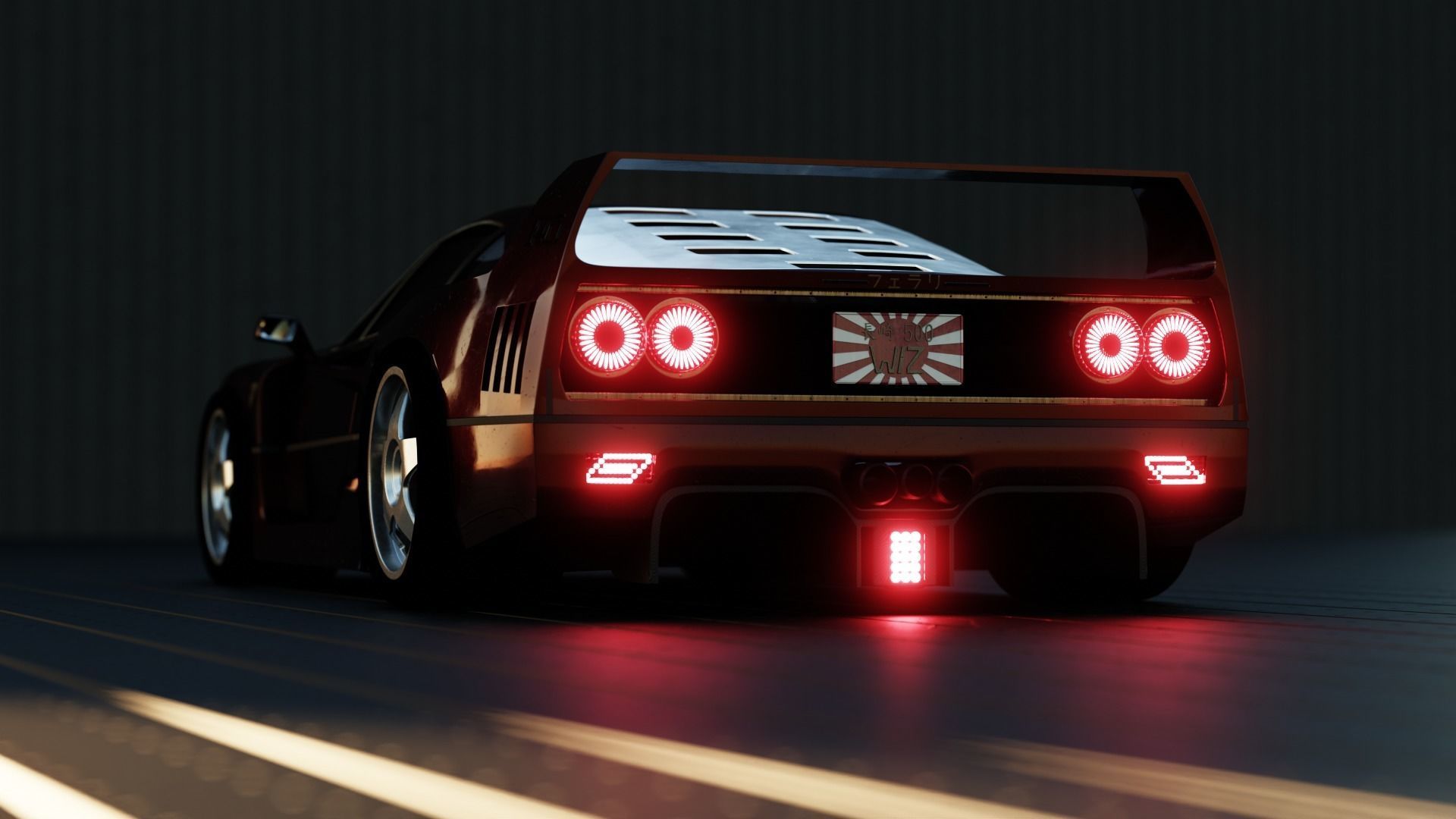 Ferrari F40 free 3D model | CGTrader