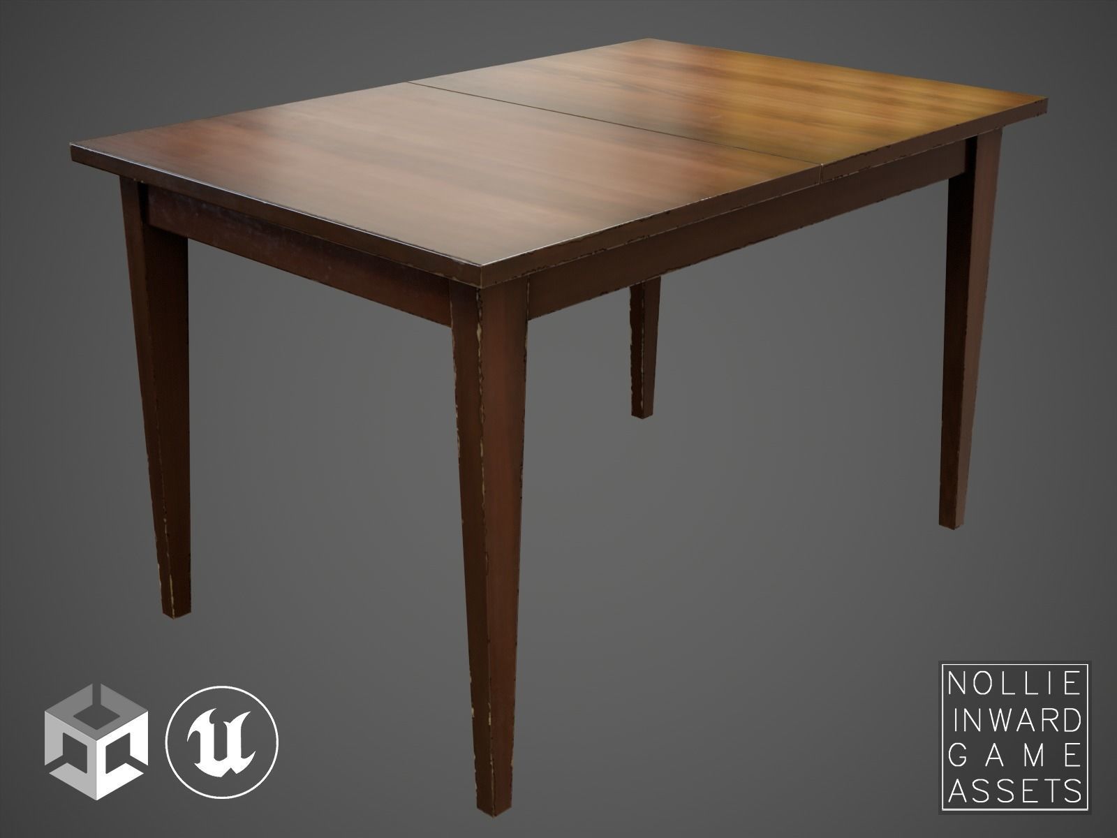 3D model Soviet Table Variant 1 Brown VR / AR / low-poly | CGTrader