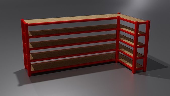 Shelf L-Shape free 3D model | CGTrader