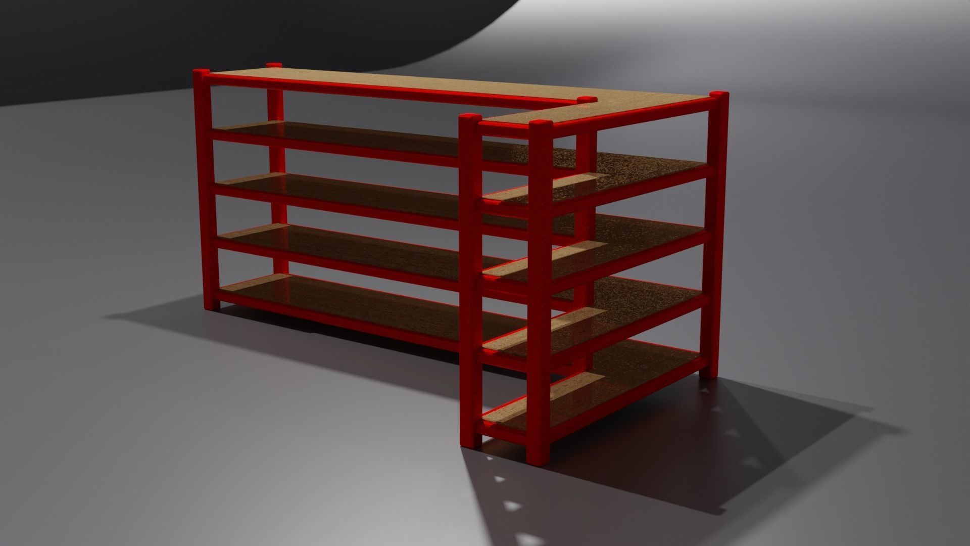 Shelf L-Shape free 3D model | CGTrader