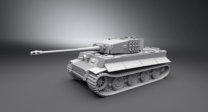 Tiger Late Zimmerit Scale model 3D model 3D printable | CGTrader