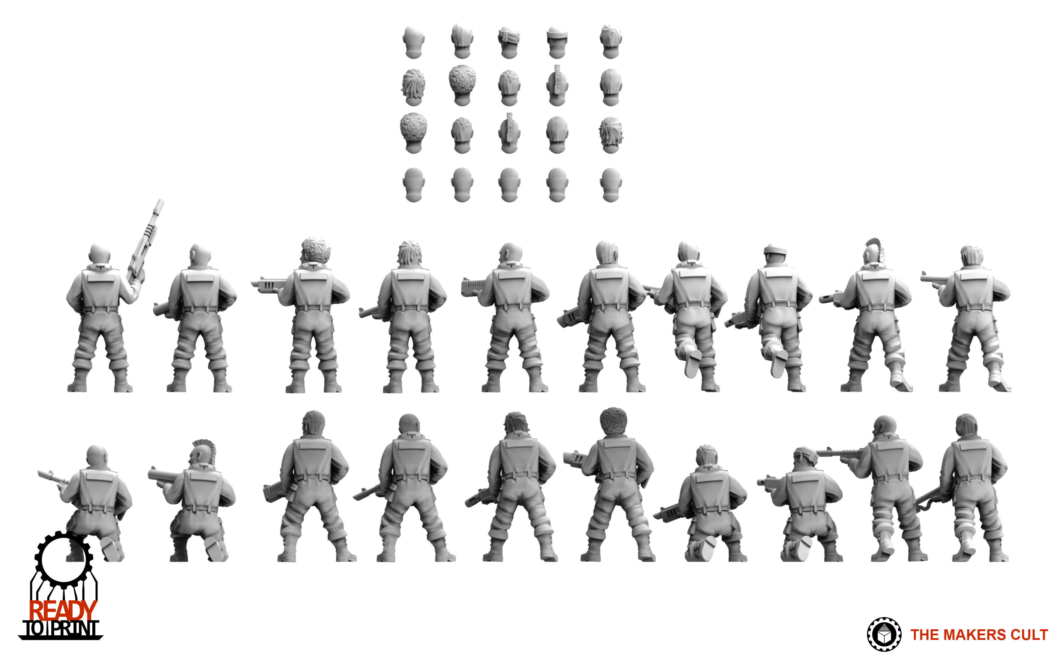 Penal Guard - Infantry Builder 3D model 3D printable | CGTrader