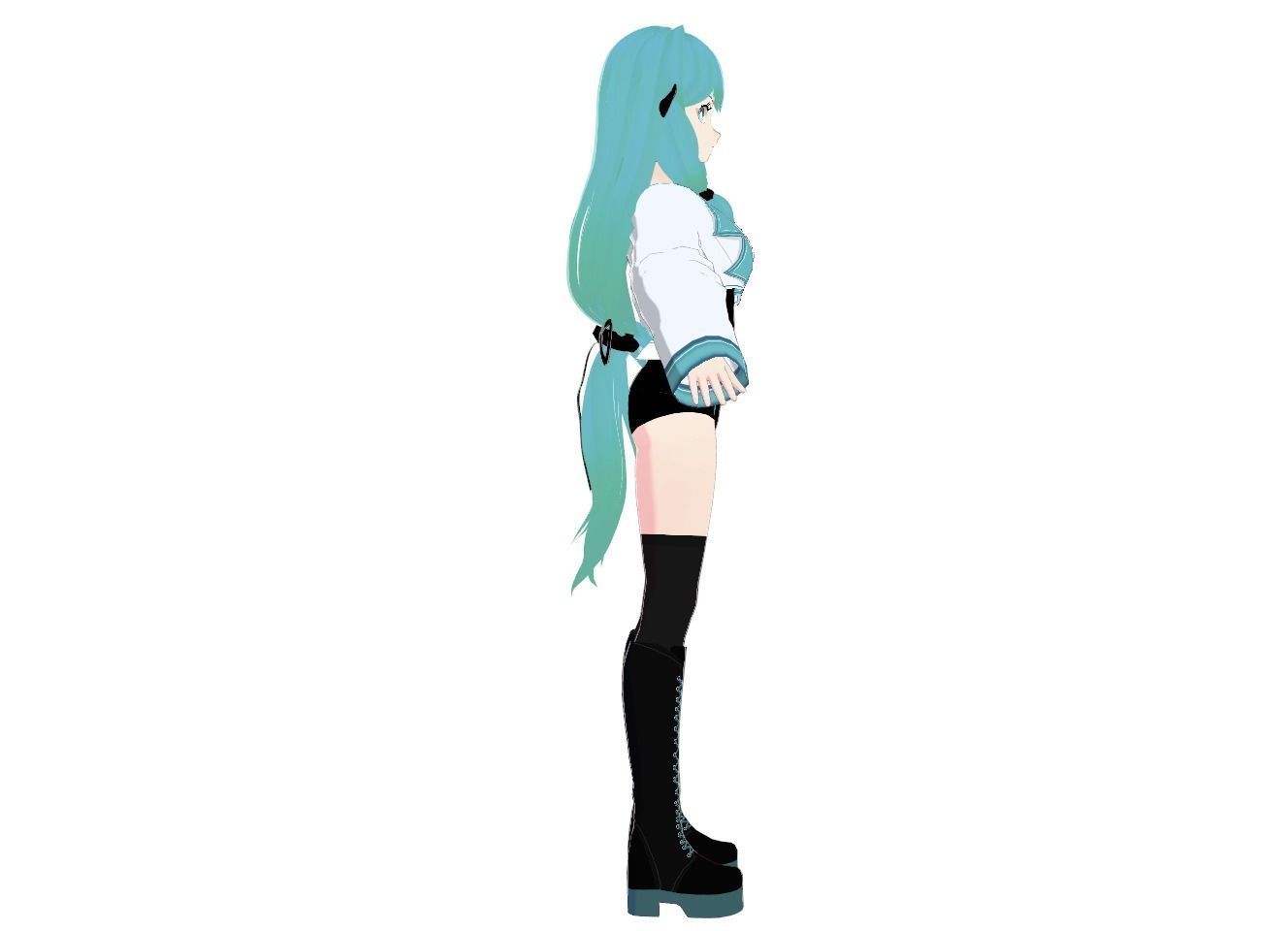 3D model Half Alien-Human female anime VR / AR / low-poly | CGTrader