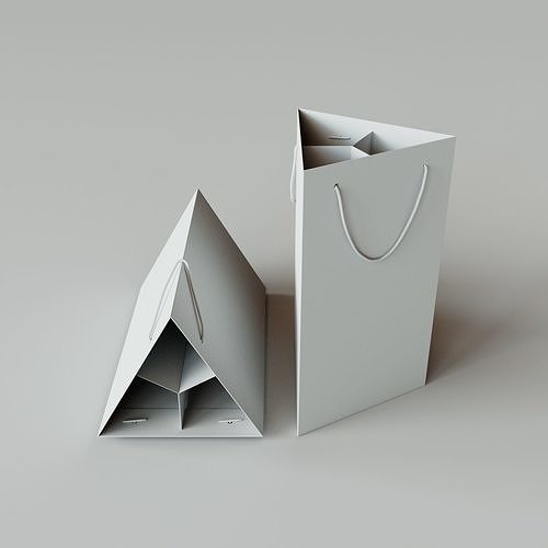 TRIANGLE BAG - Package 3D model 3D model | CGTrader