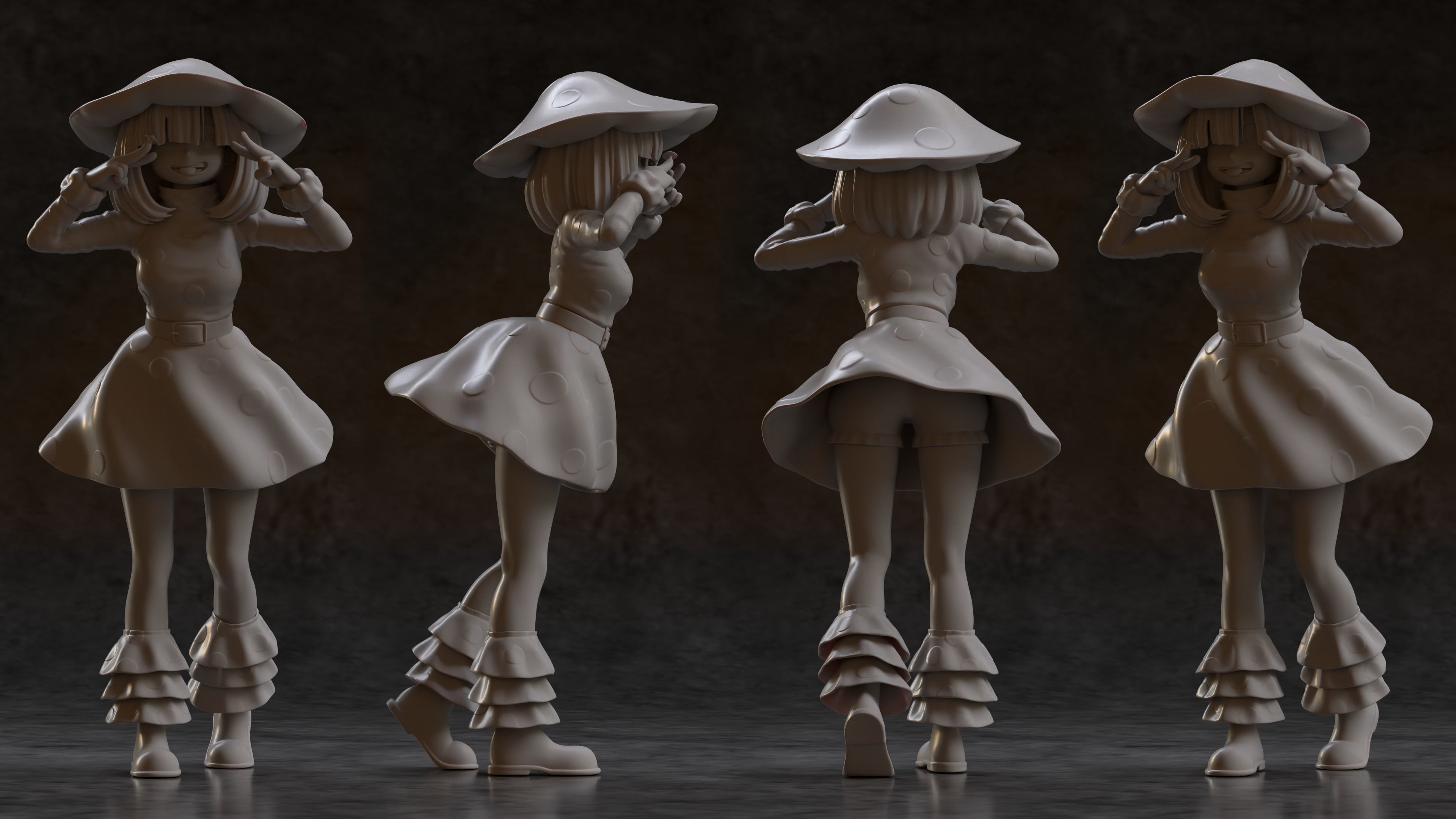 Kinoko Komori stl 3D model 3D printable | CGTrader