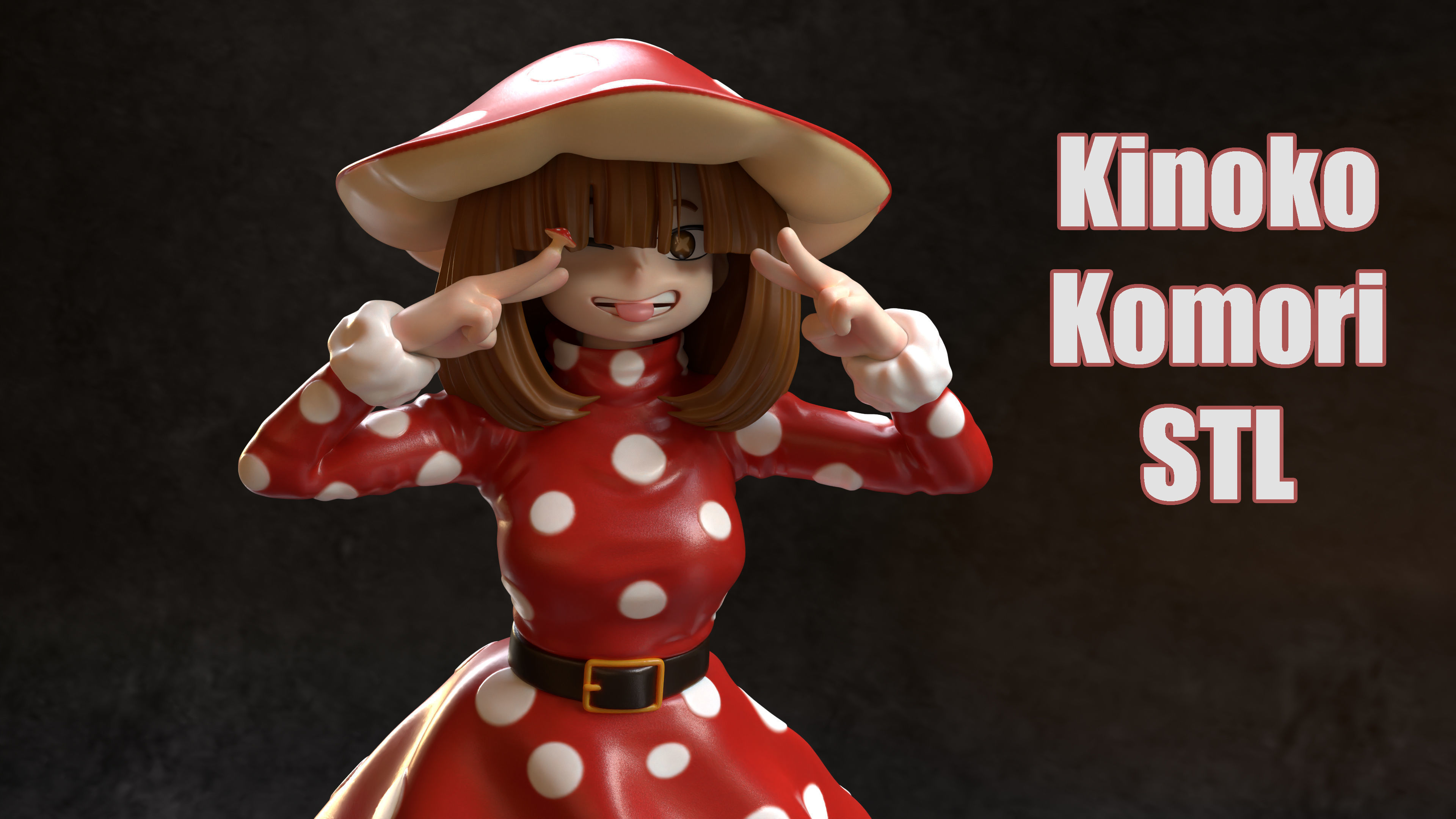 Kinoko Komori stl 3D model 3D printable | CGTrader