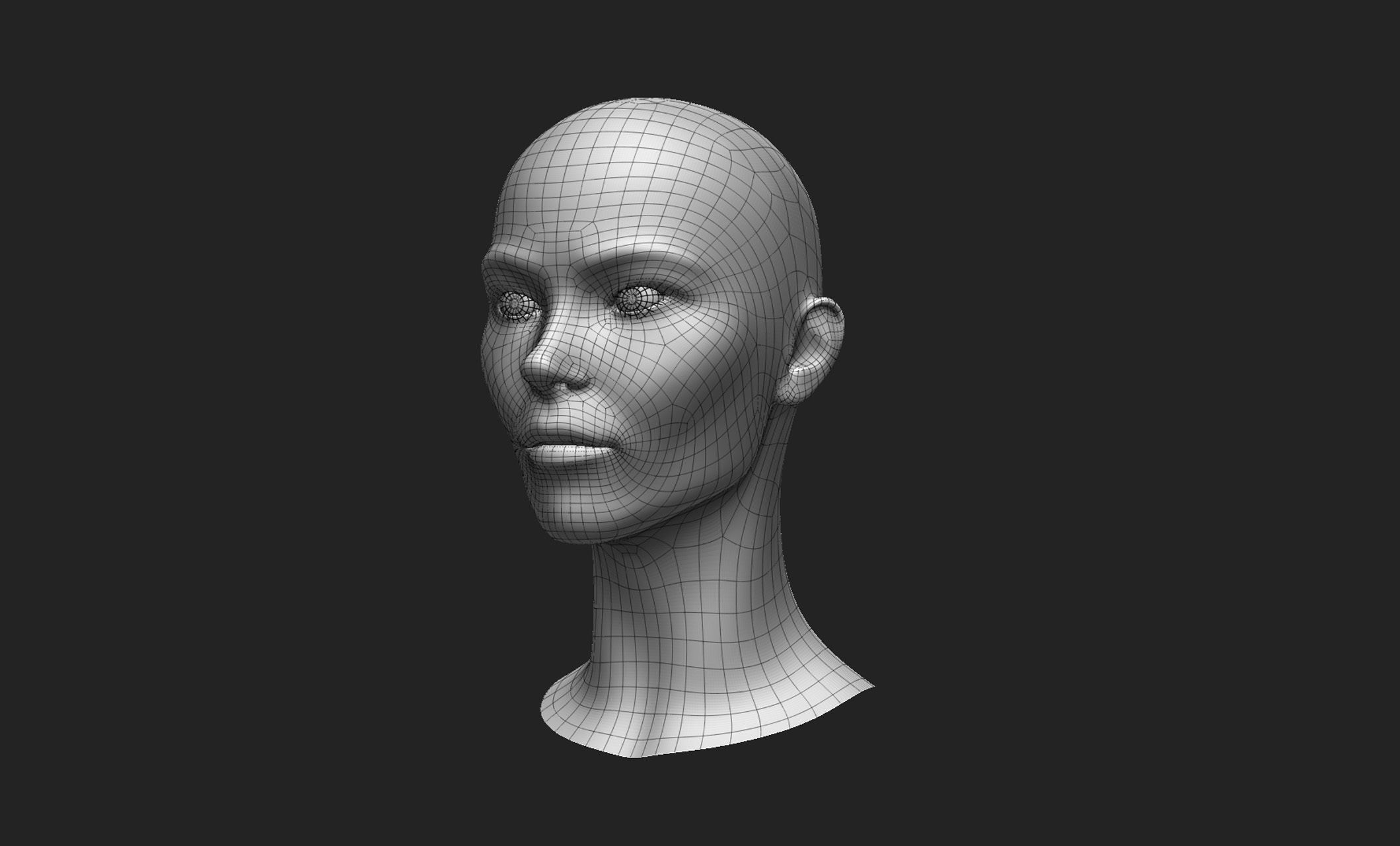 3D model Female Head 1 VR / AR / low-poly | CGTrader