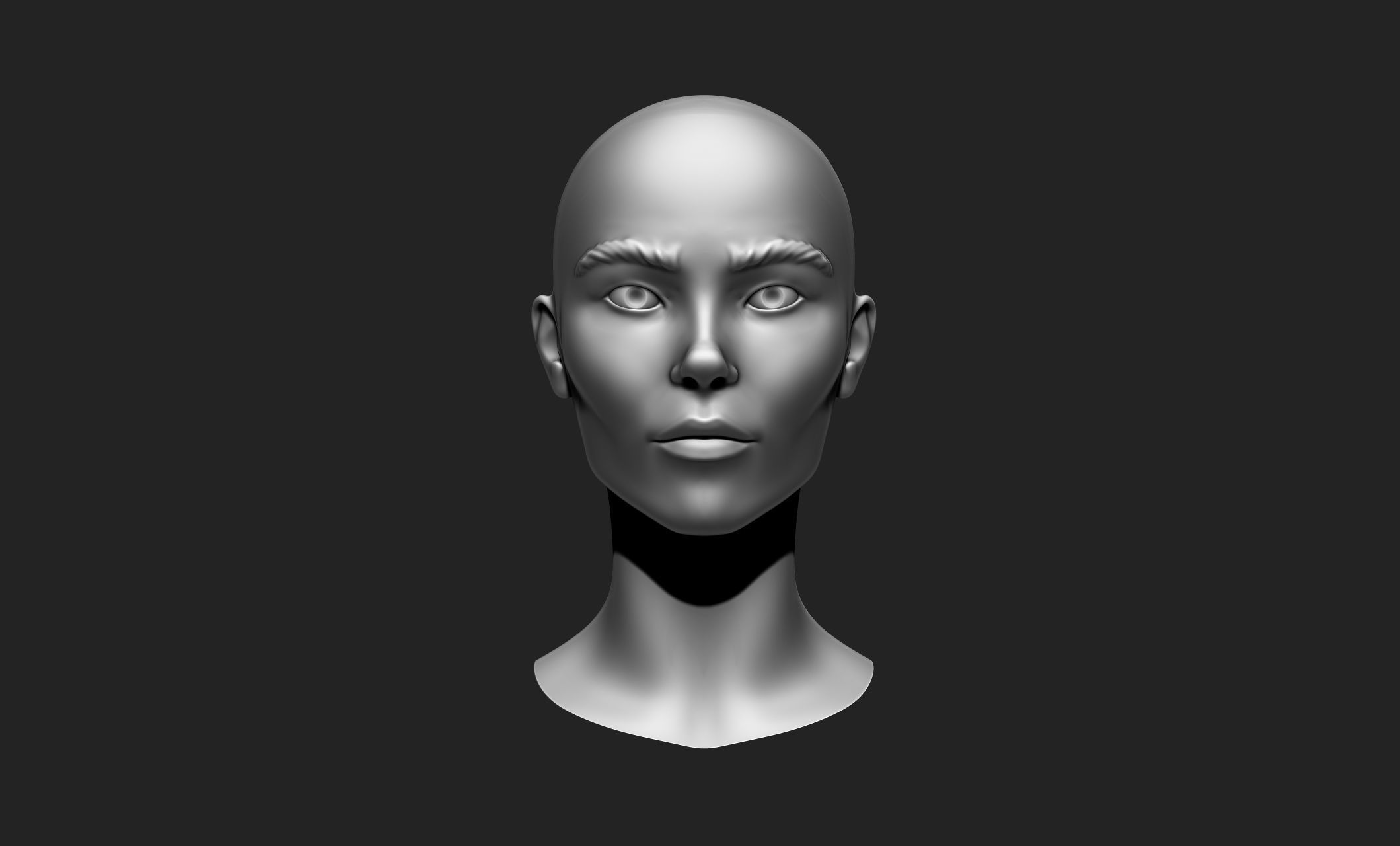 3D model Female Head 1 VR / AR / low-poly | CGTrader