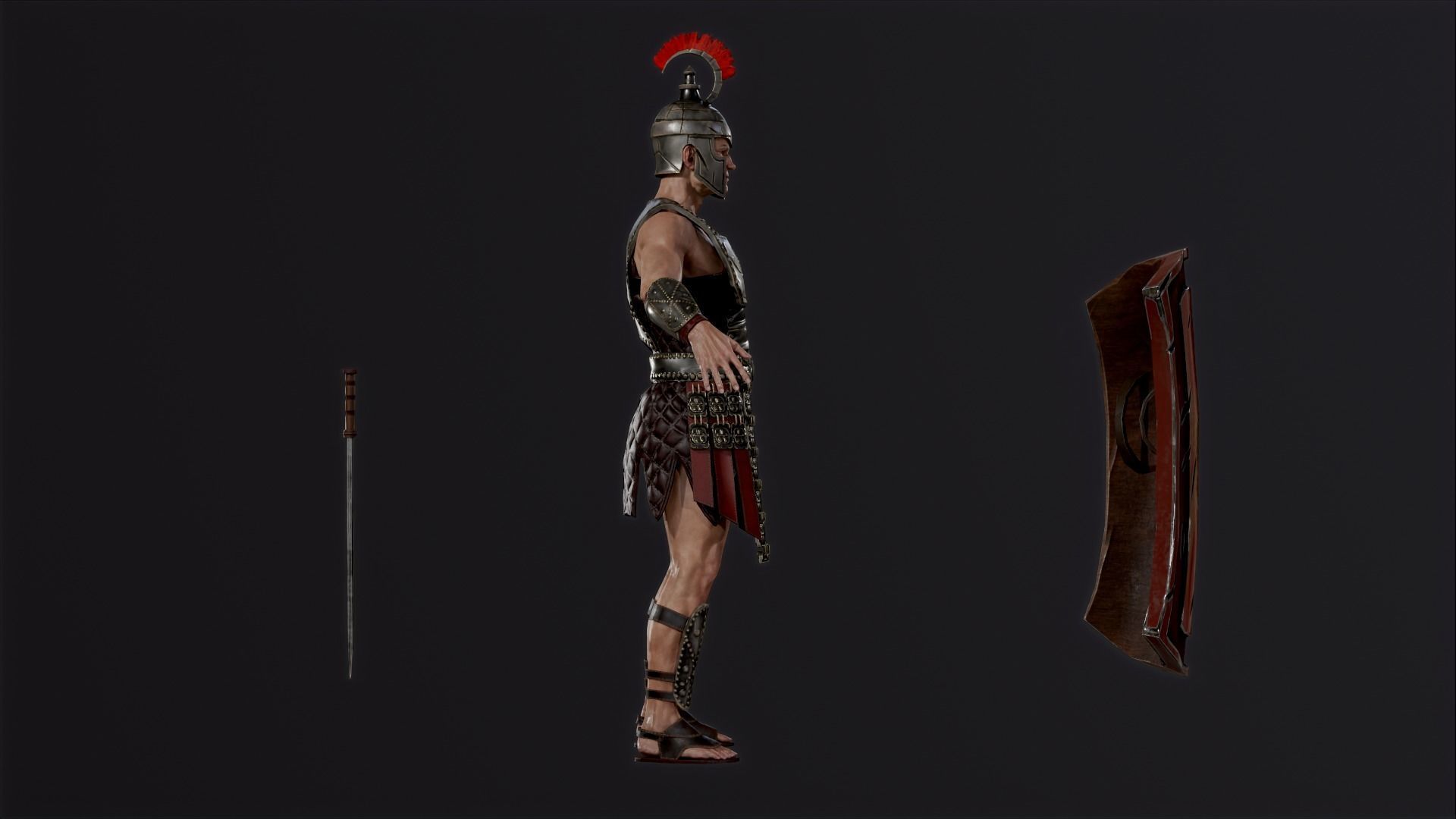 3D model Roman legionnaire VR / AR / low-poly | CGTrader