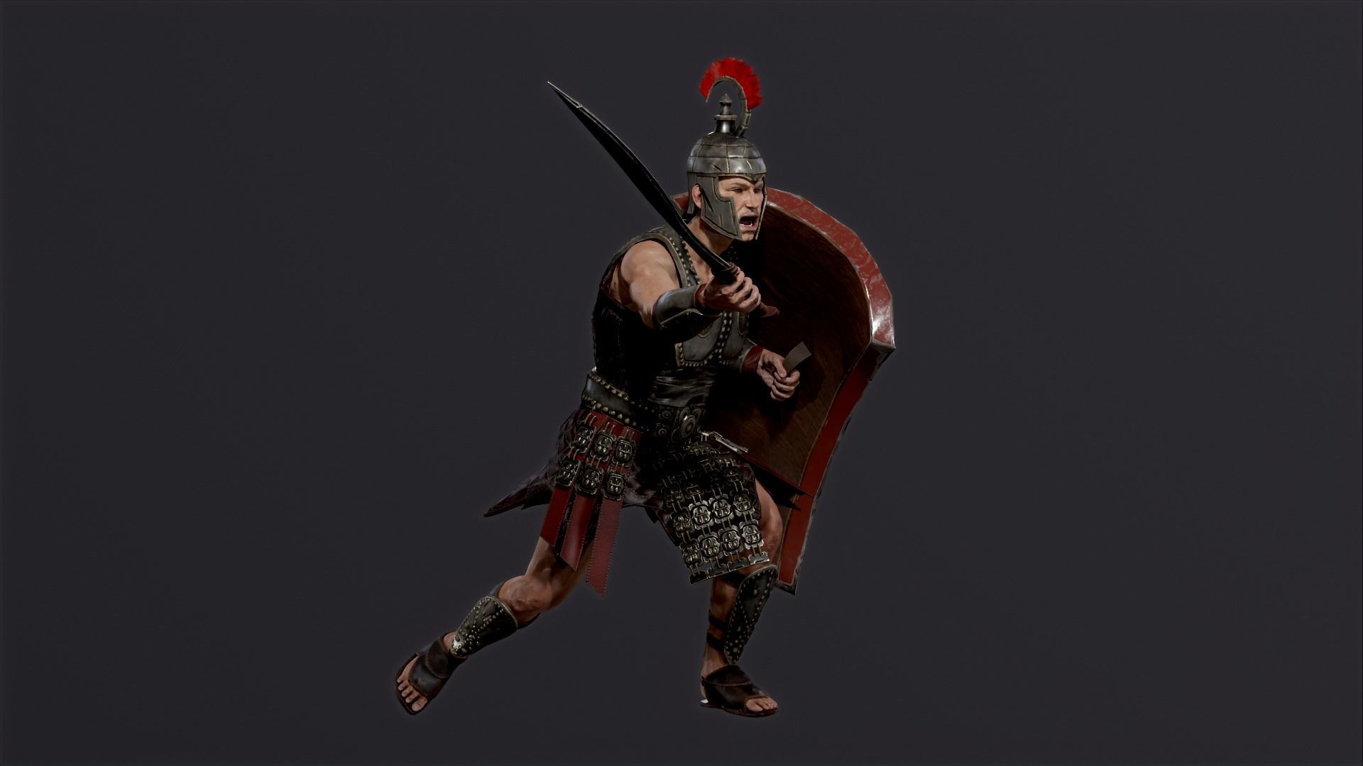 3D model Roman legionnaire VR / AR / low-poly | CGTrader