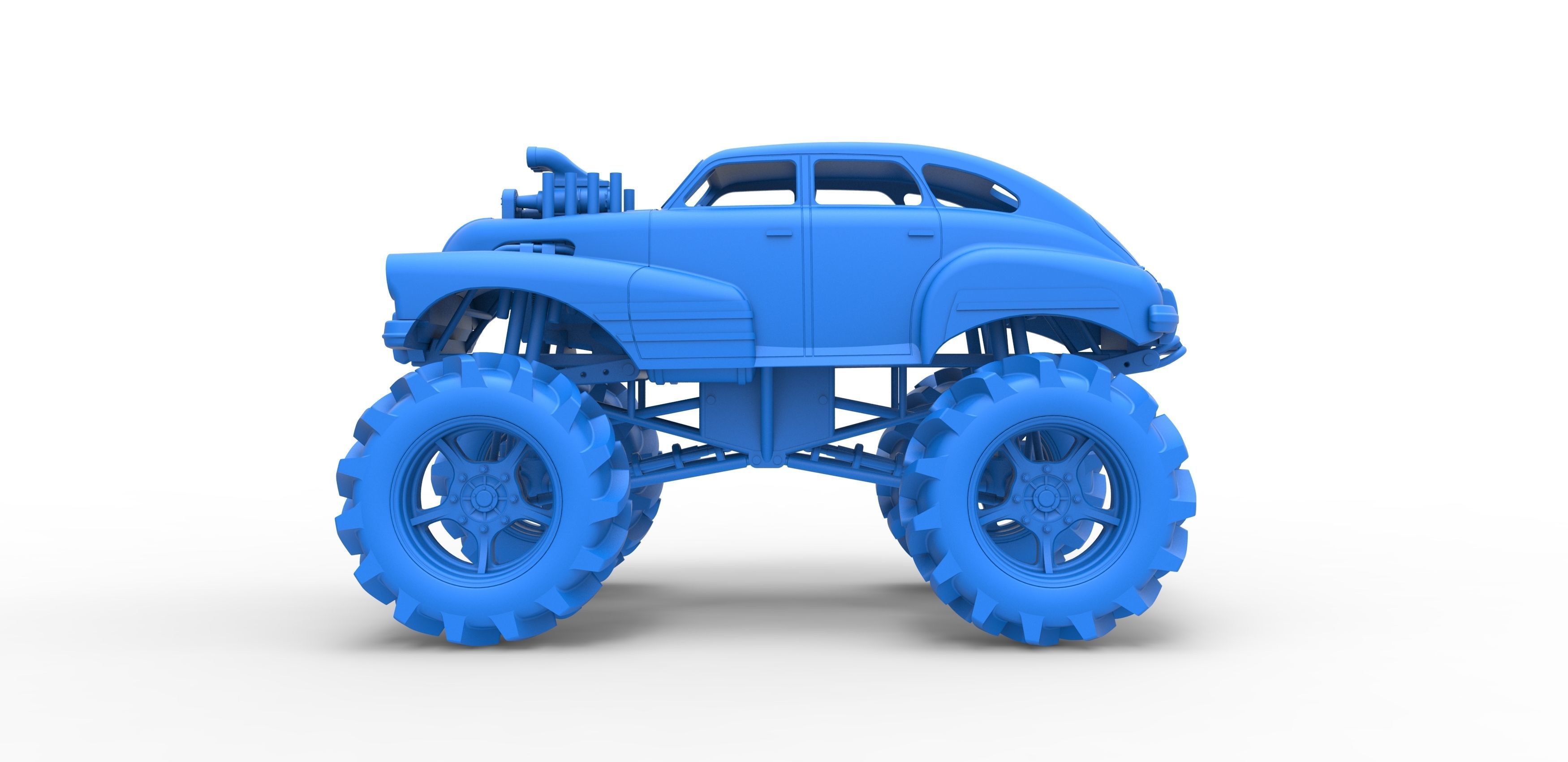 Diecast Mud truck 3 Scale 1 to 25 3D model 3D printable | CGTrader
