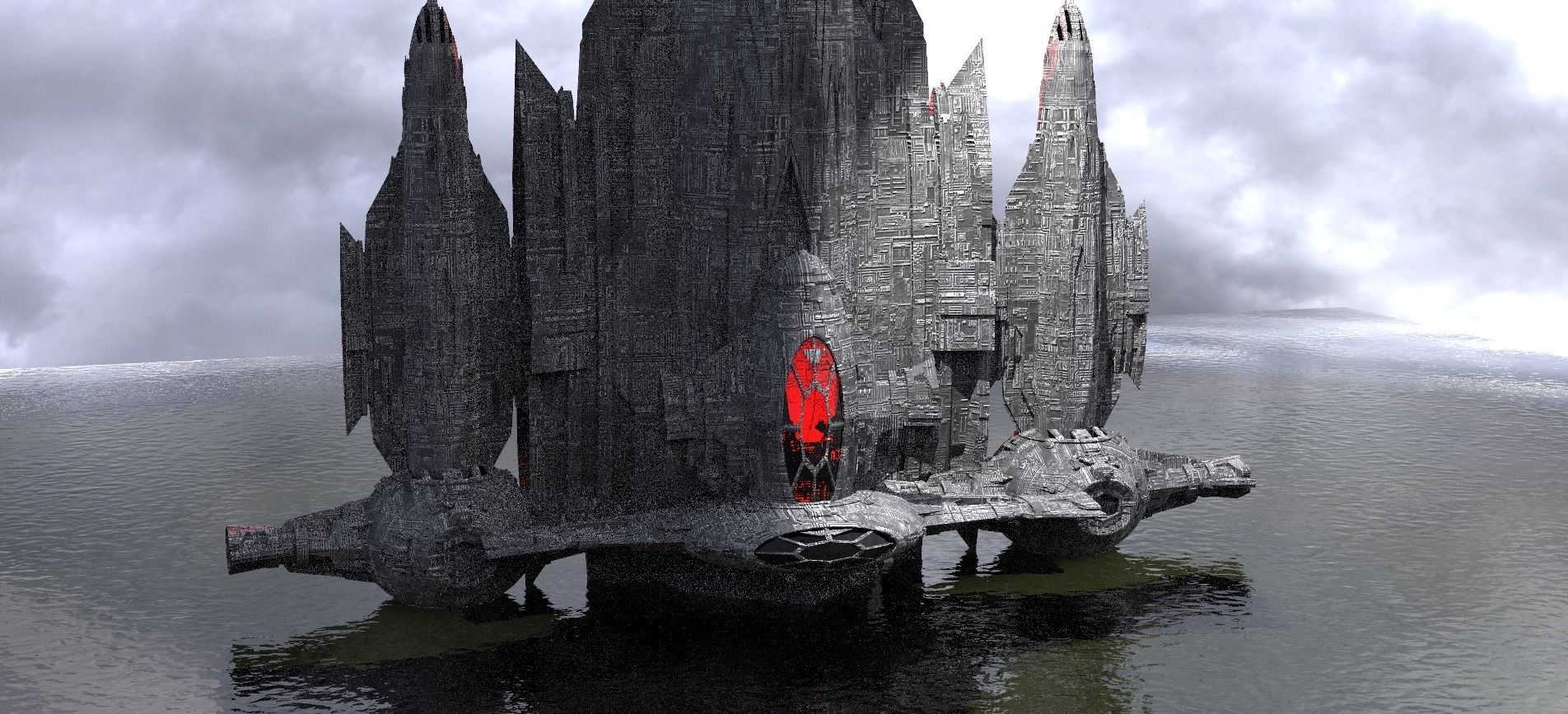 Ocean Drake interceptor Ocean Ship Base Kitbash 2 3D model | CGTrader