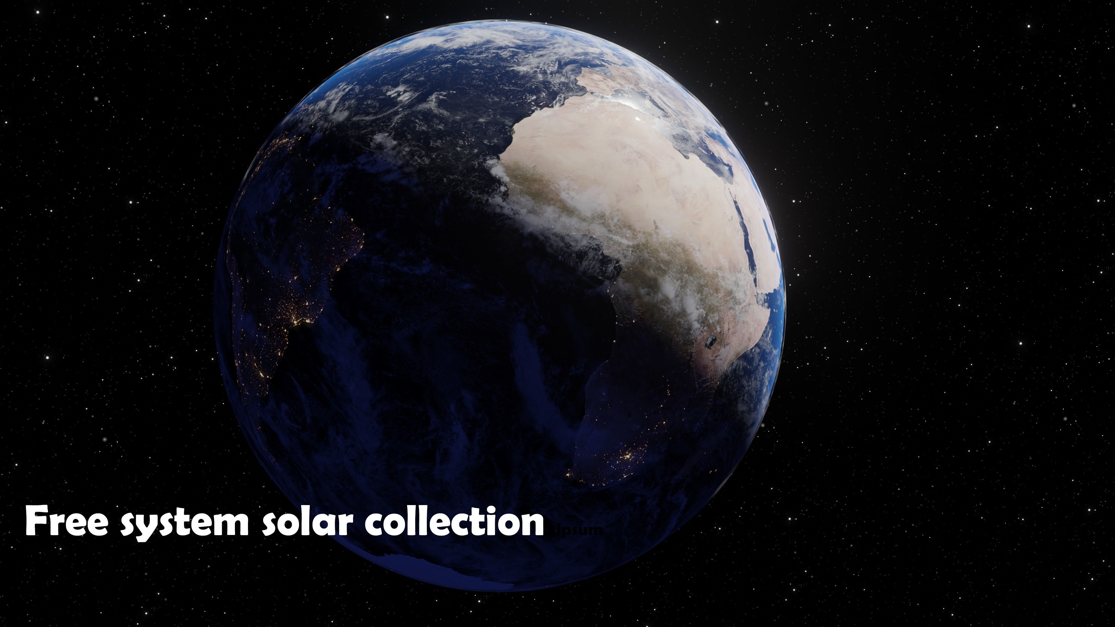 Earth in space free VR / AR / low-poly 3D model | CGTrader