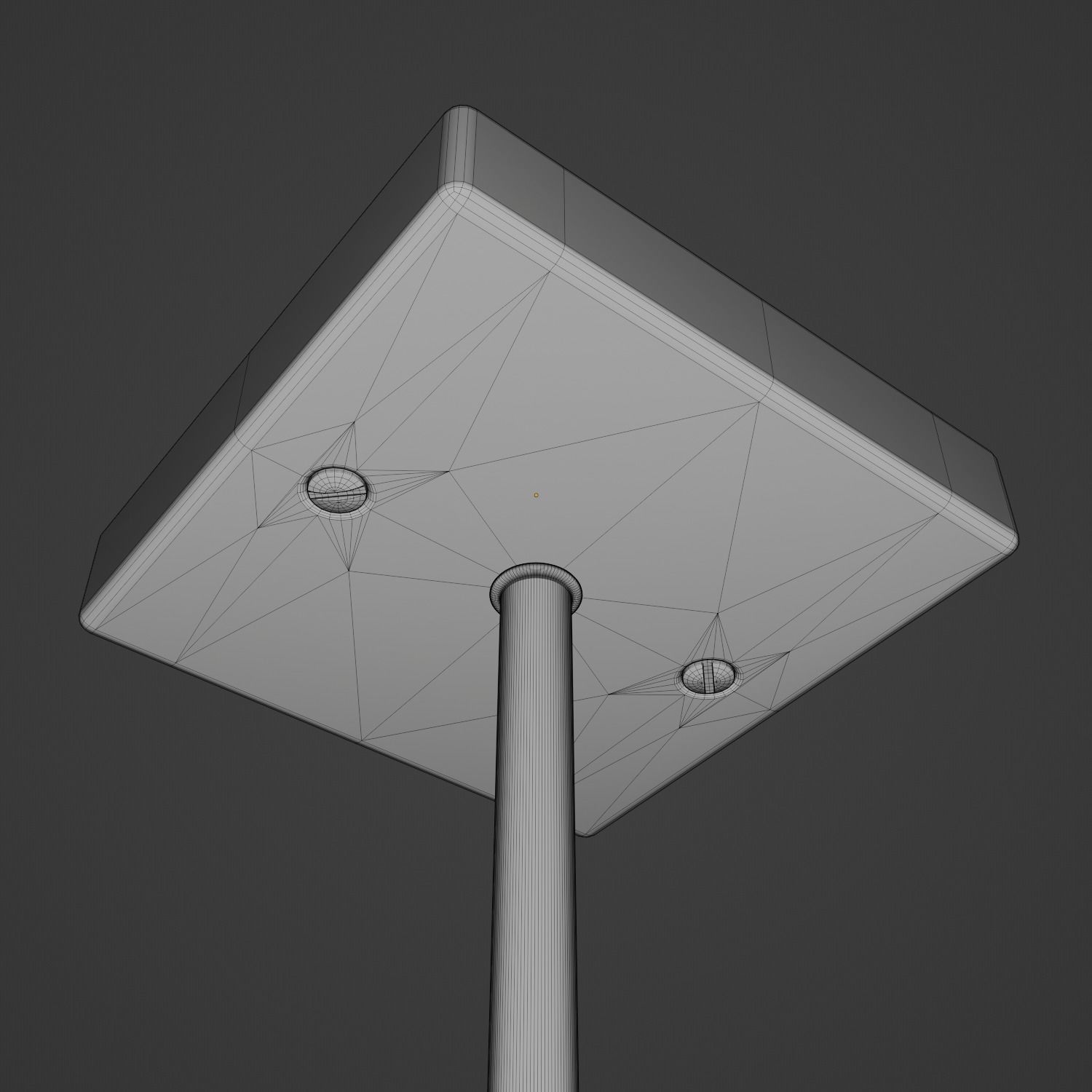 3D model Chandalier low poly ceiling light with three square lights VR / AR / low-poly | CGTrader