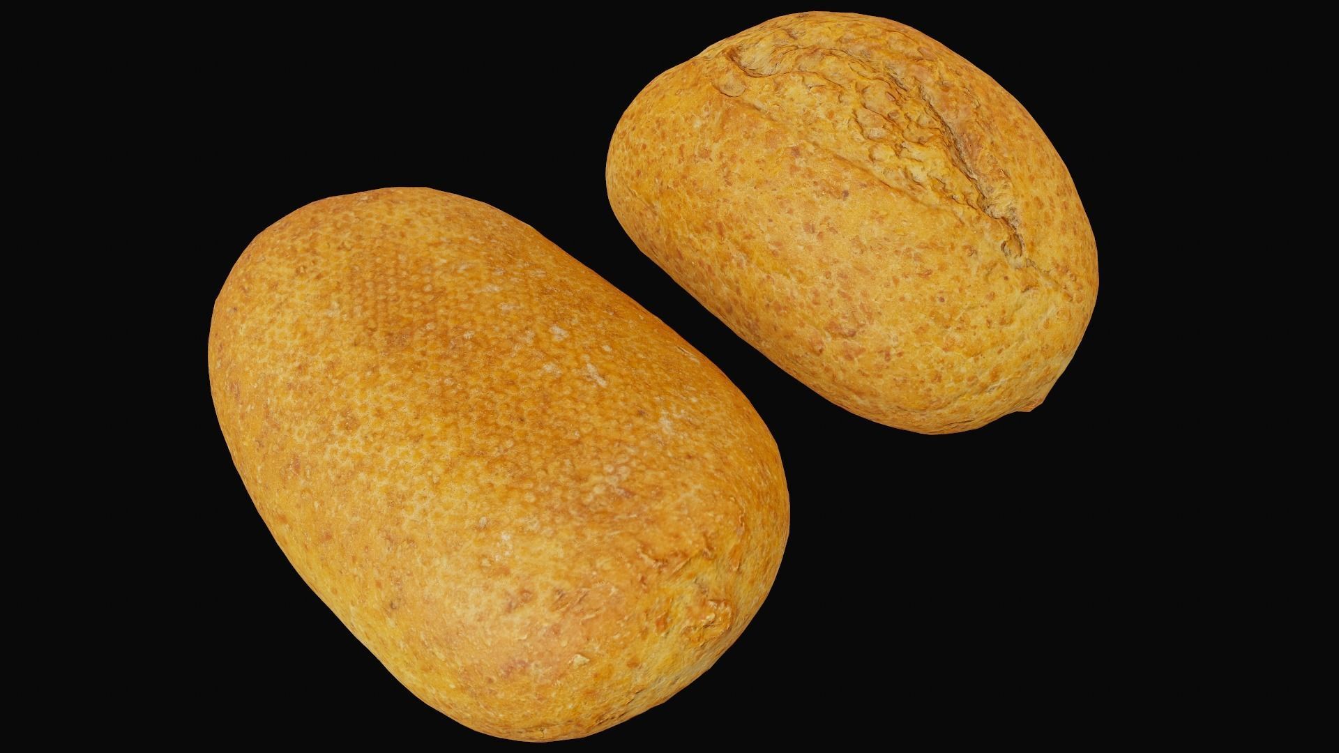 3D model BreadRoll set loaf of bread VR / AR / low-poly | CGTrader