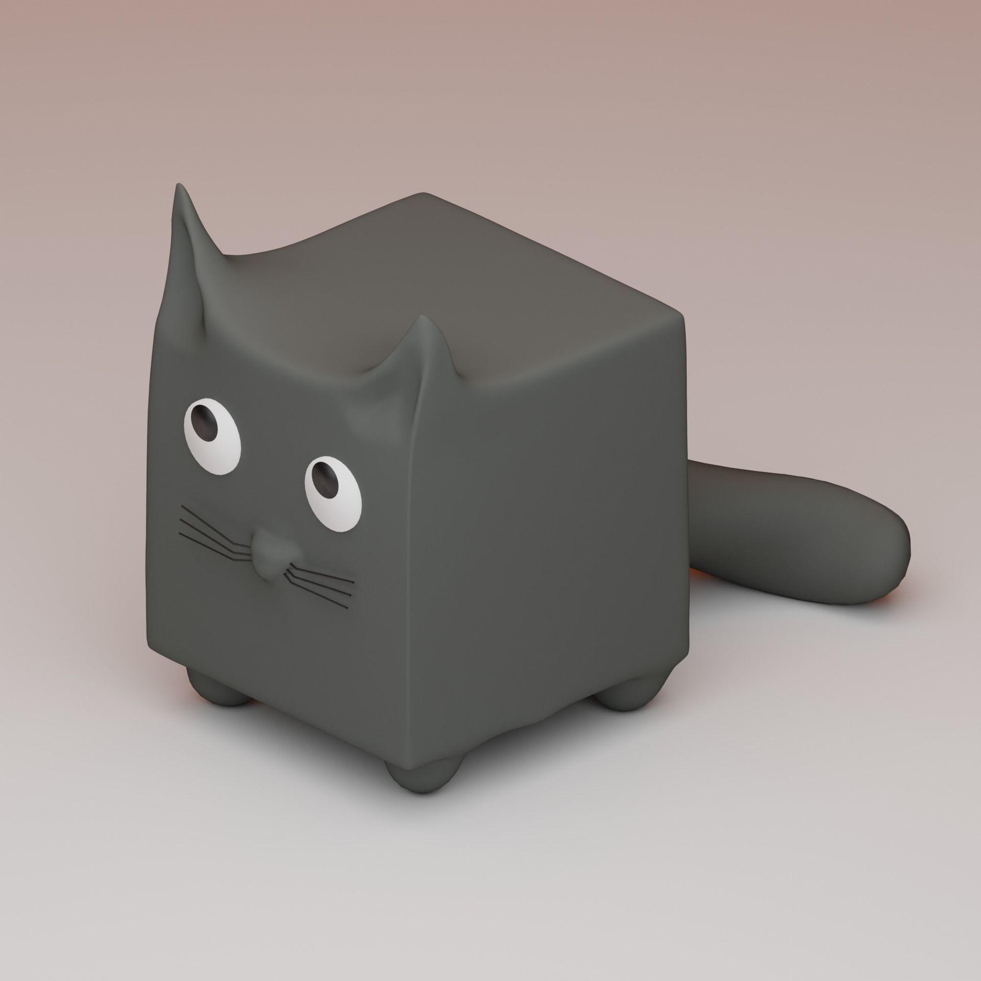3D model Cat Cube VR / AR / low-poly | CGTrader
