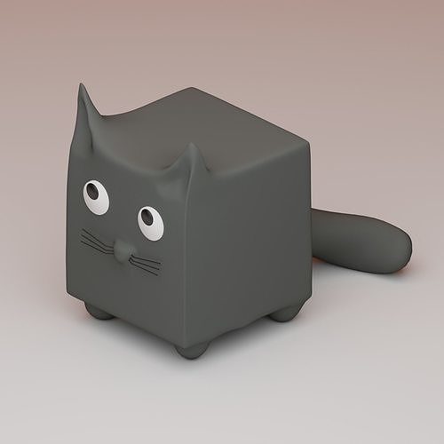 3D model Cat Cube VR / AR / low-poly | CGTrader