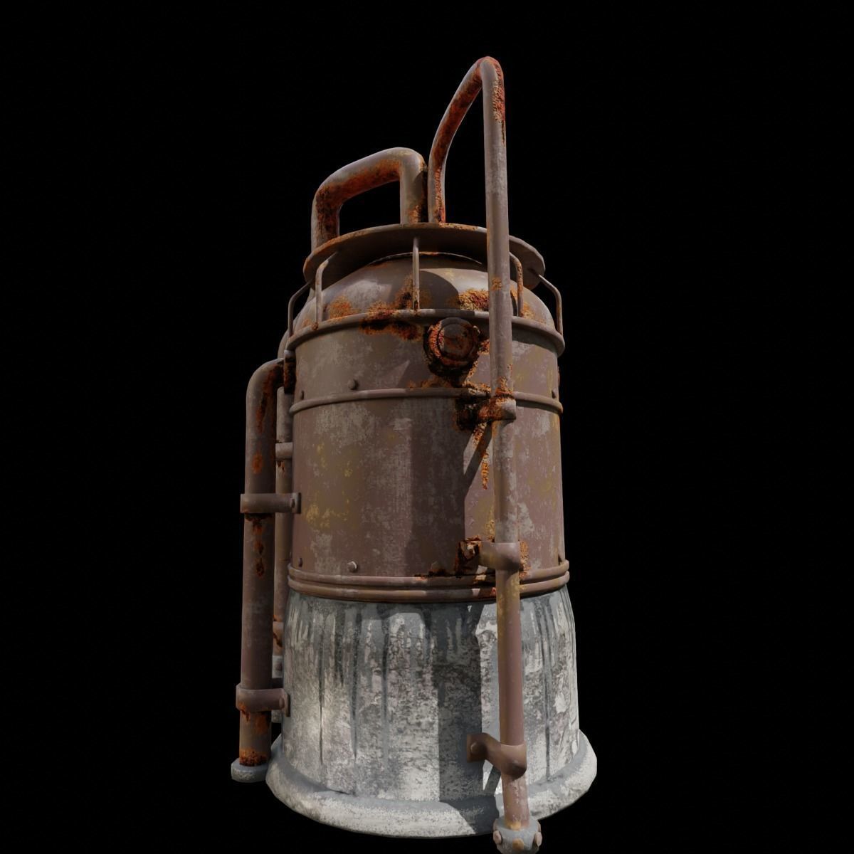 Rusted Metal Silo 3D model | CGTrader